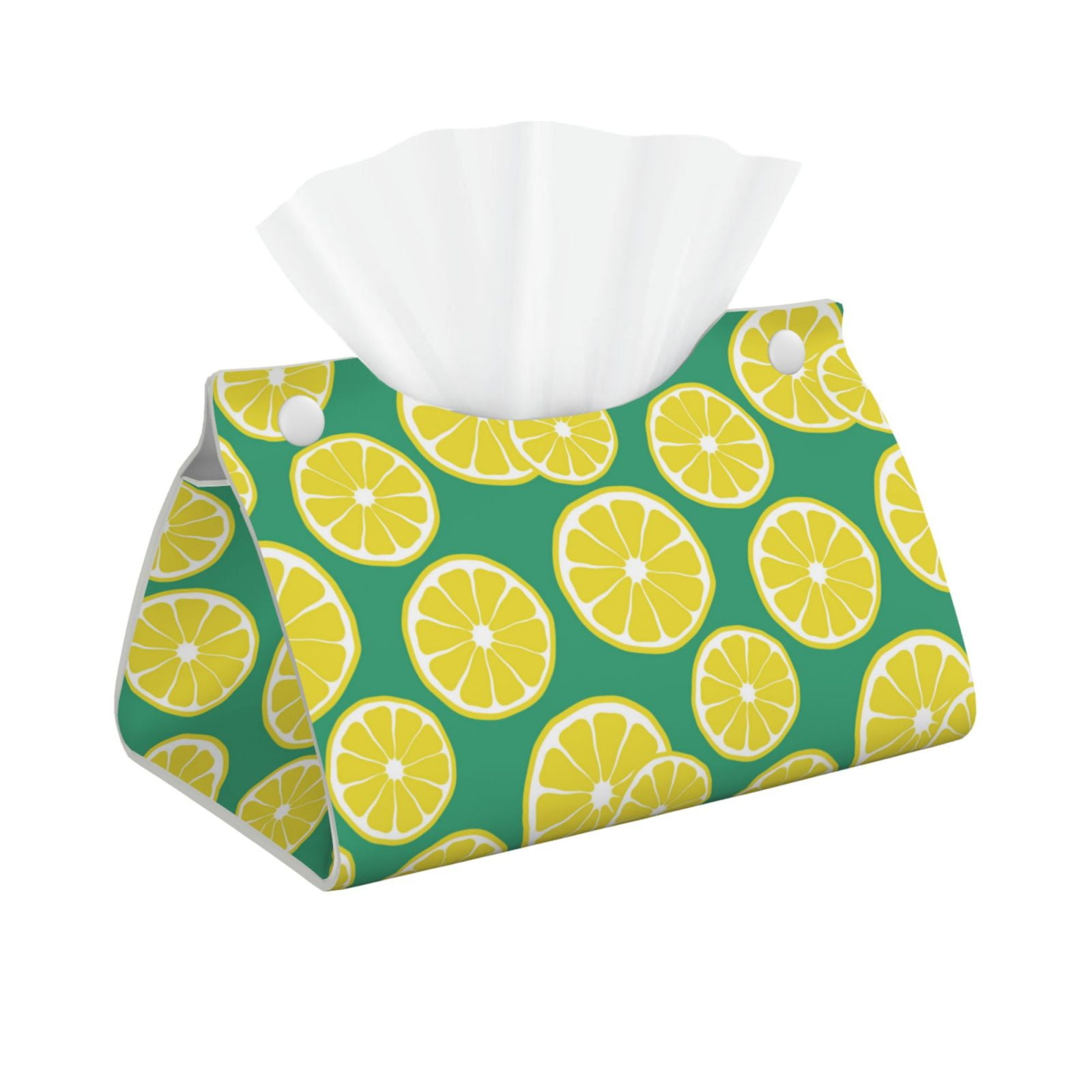 Leather Tissue Box Cover - cartoon Lemon green Long PVC Tissue Box ...