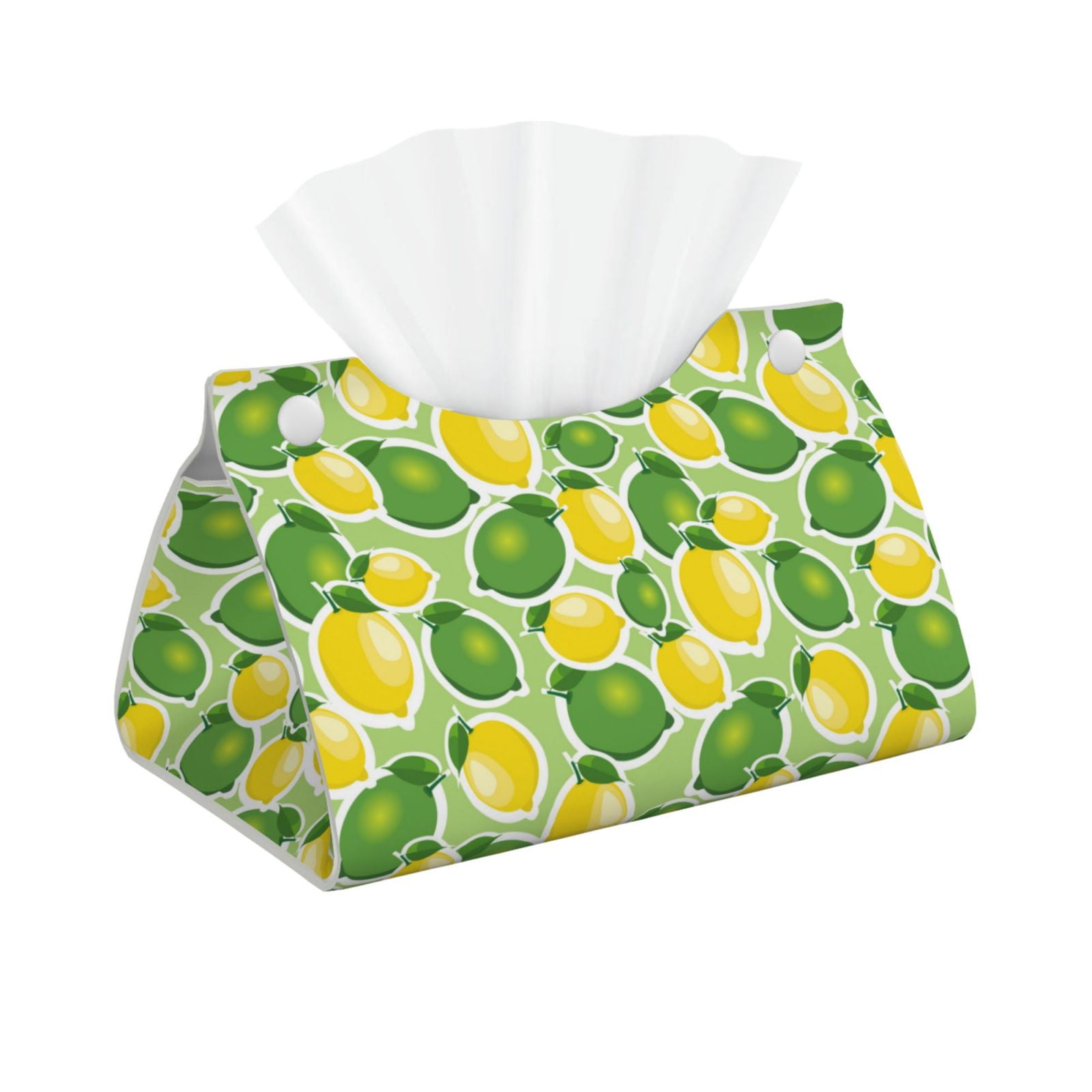 Leather Tissue Box Cover - cartoon green yellow Lemon Long PVC Tissue ...