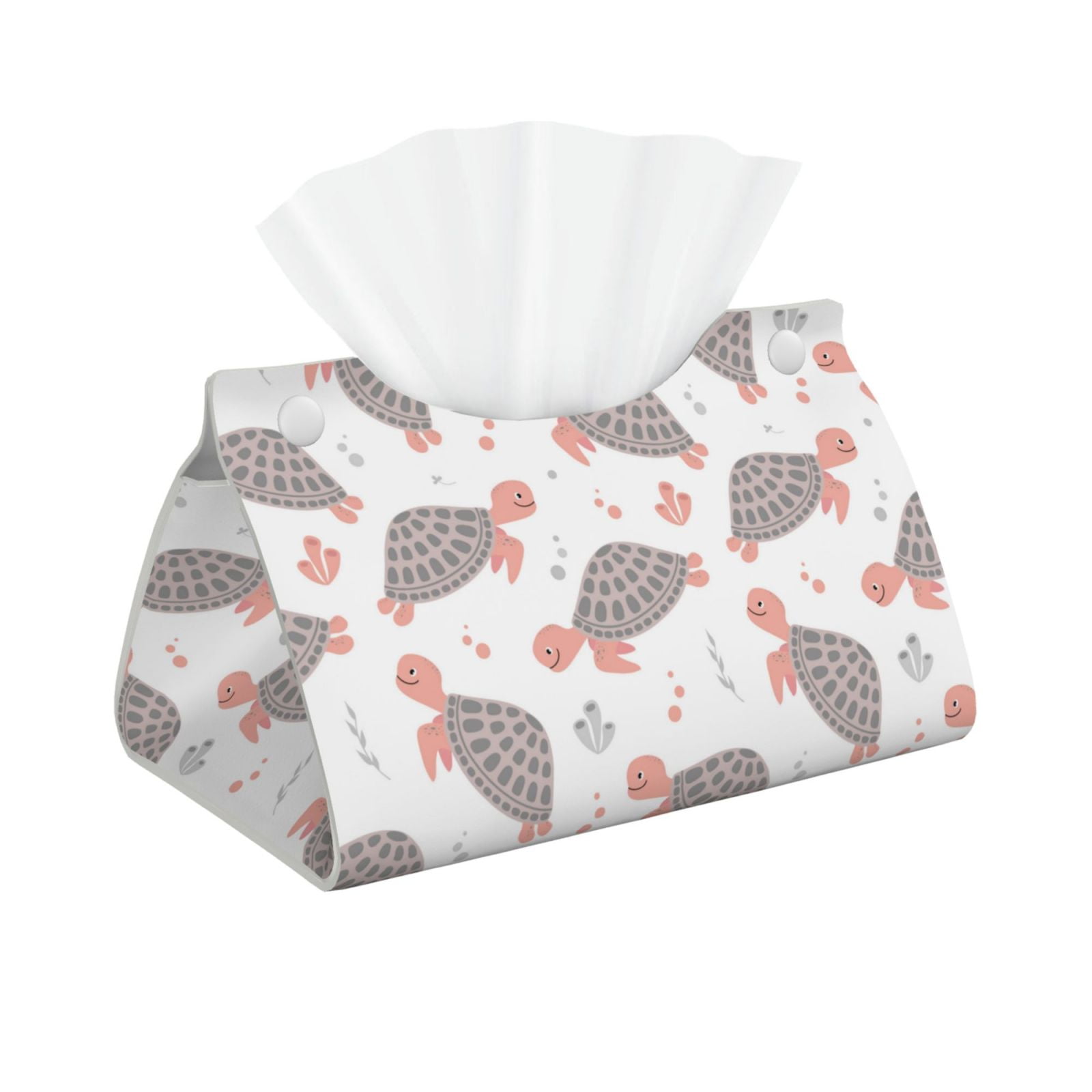 Leather Tissue Box Cover - cartoon sea turtles Long PVC Tissue Box ...