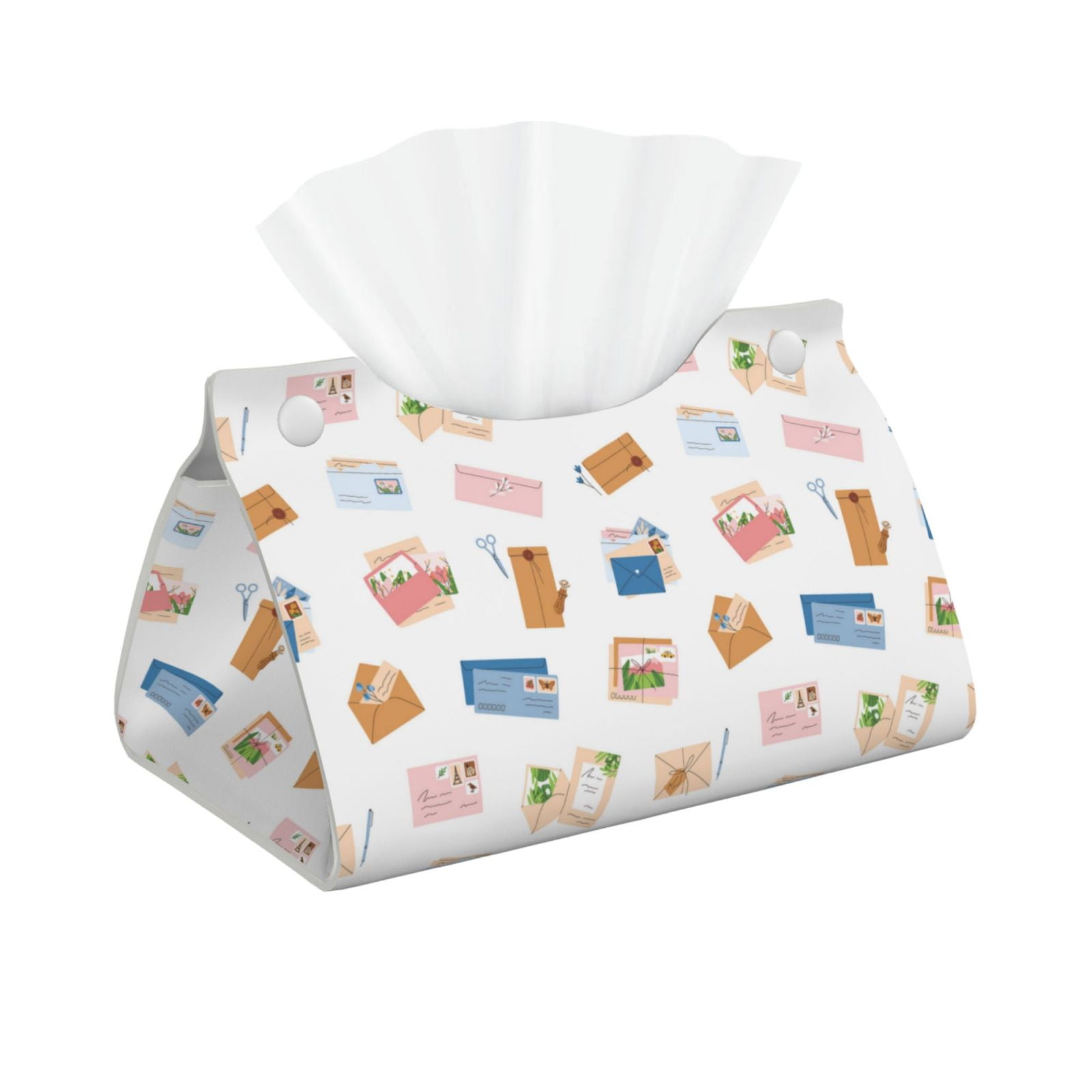 Leather Tissue Box Cover - colors envelope Pattern Long PVC Tissue Box ...