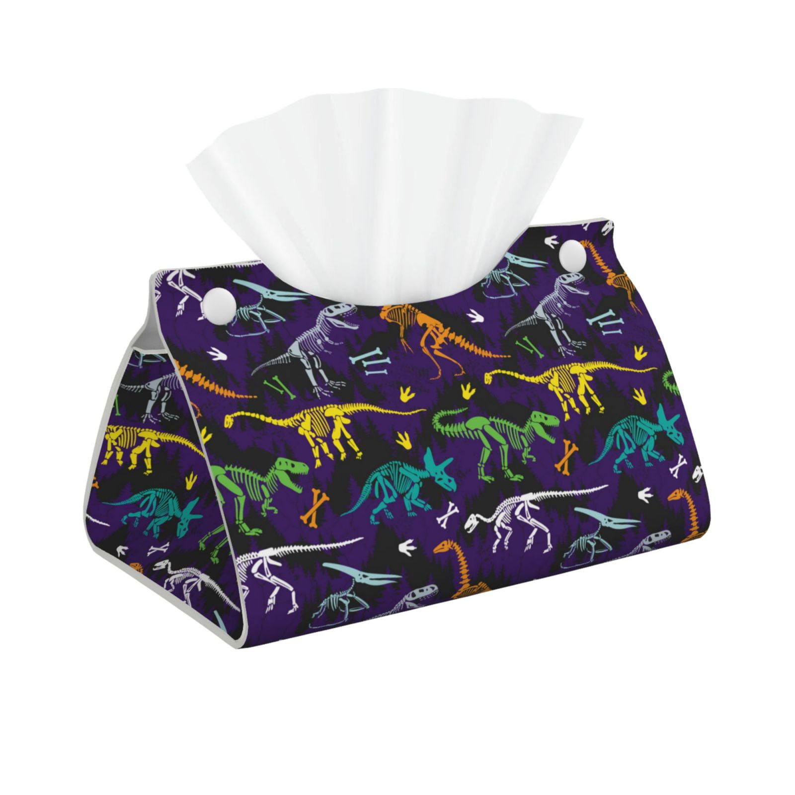 Leather Tissue Box Cover - cool Dinosaur print Long PVC Tissue Box ...