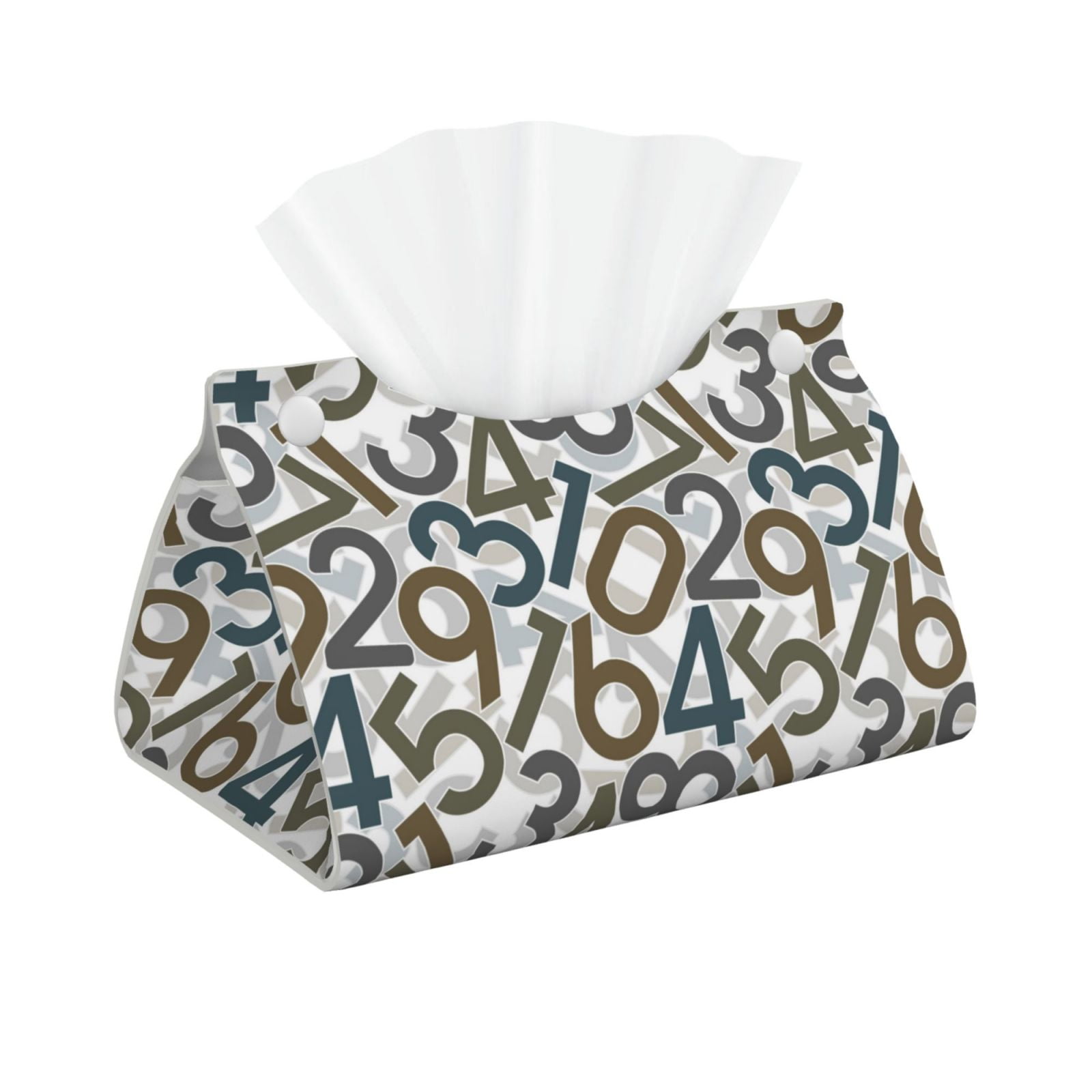 Leather Tissue Box Cover - cool Math Print Long PVC Tissue Box Holder ...