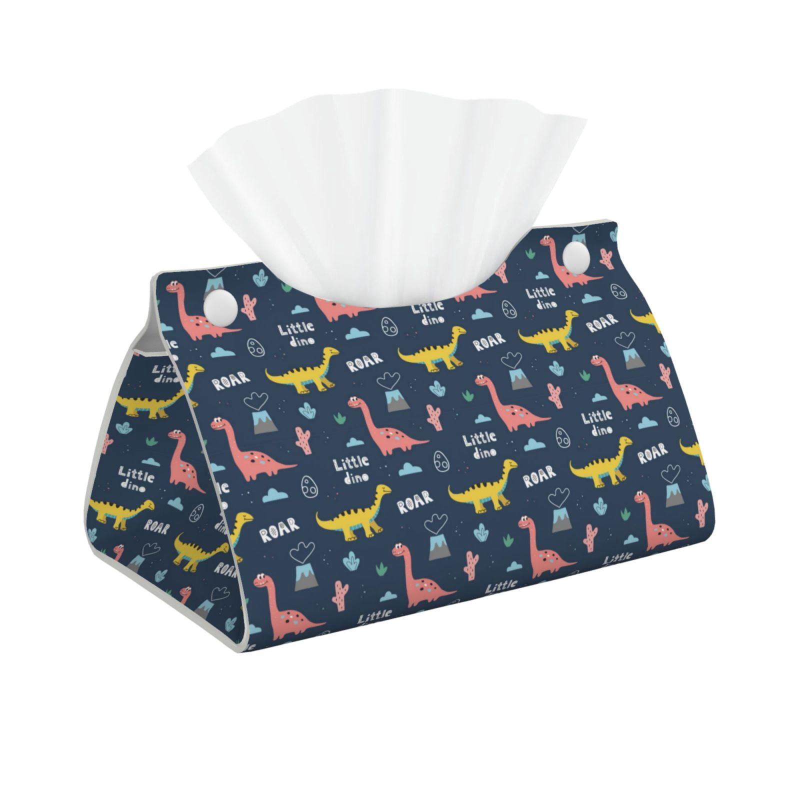 Leather Tissue Box Cover - cute little Dinosaur Long PVC Tissue Box ...