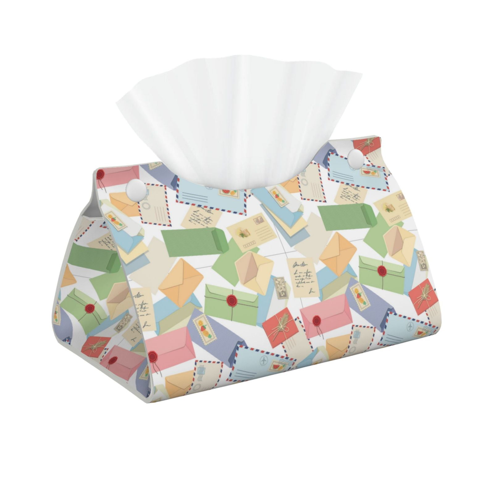 Leather Tissue Box Cover - envelope Pattern color Long PVC Tissue Box ...