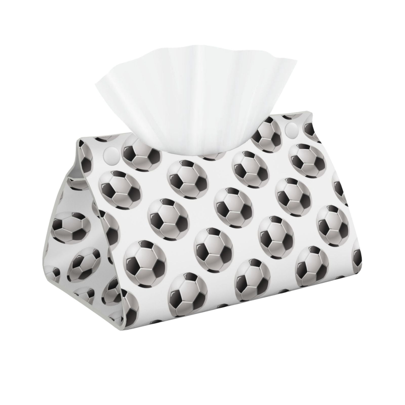 Leather Tissue Box Cover - football soccer ball cute Long PVC Tissue ...