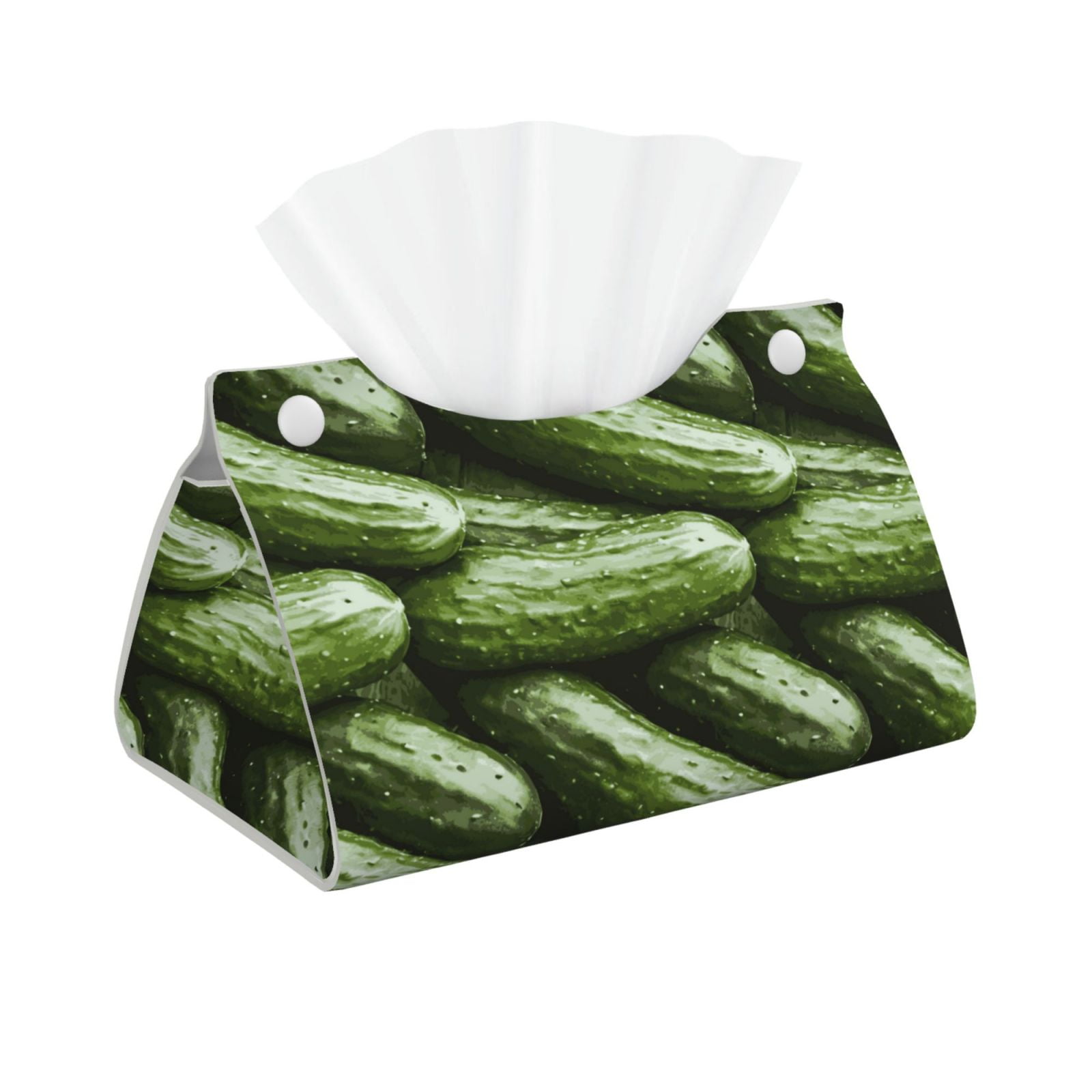 Leather Tissue Box Cover - funny Cucumber Long PVC Tissue Box Holder ...