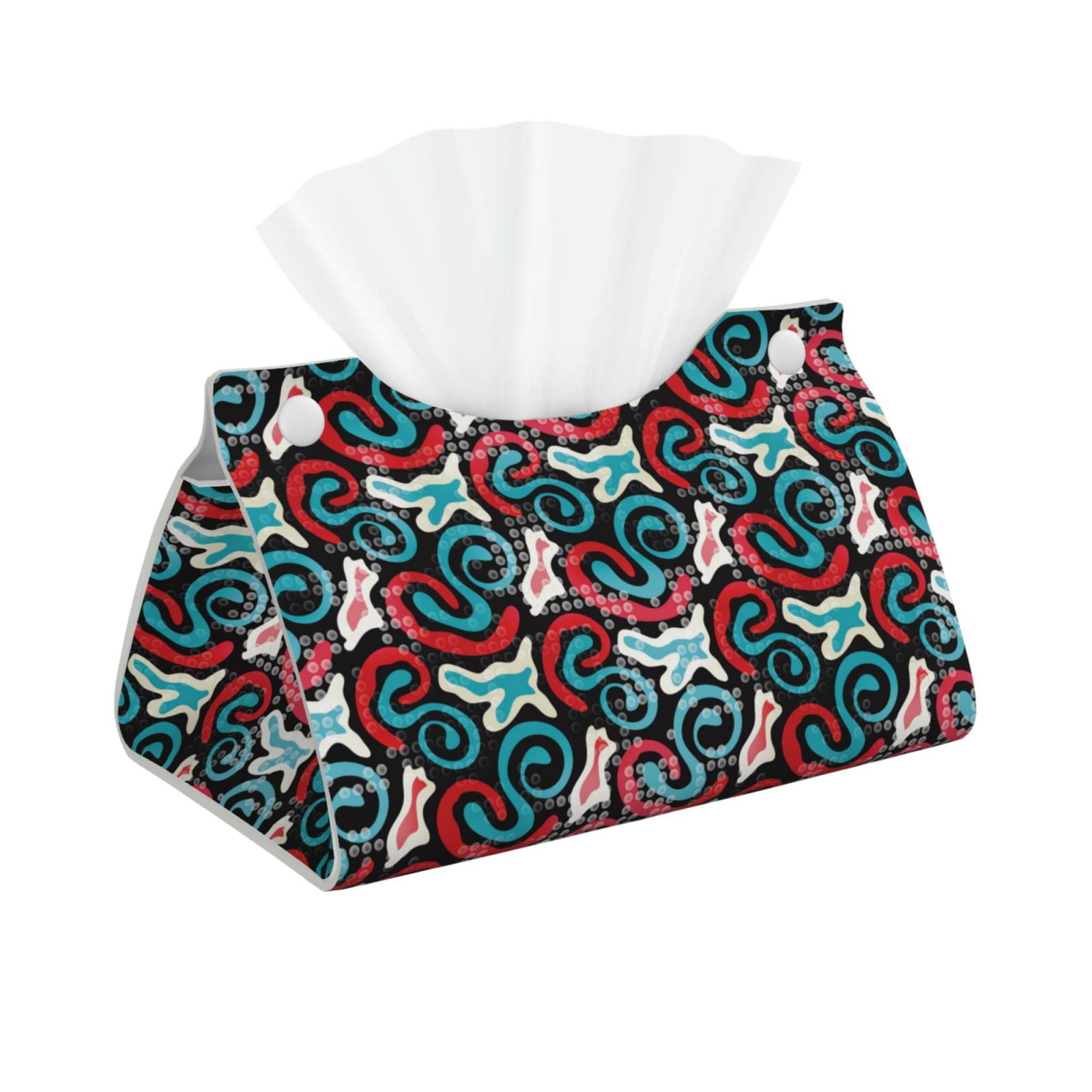 Leather Tissue Box Cover - pattern Long PVC Tissue Box Holder for ...
