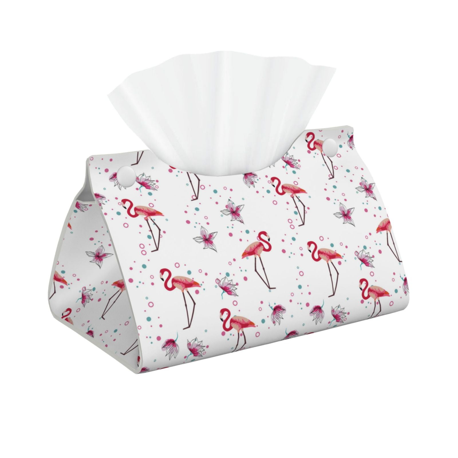 Leather Tissue Box Cover - pink flamingo C Long PVC Tissue Box Holder ...