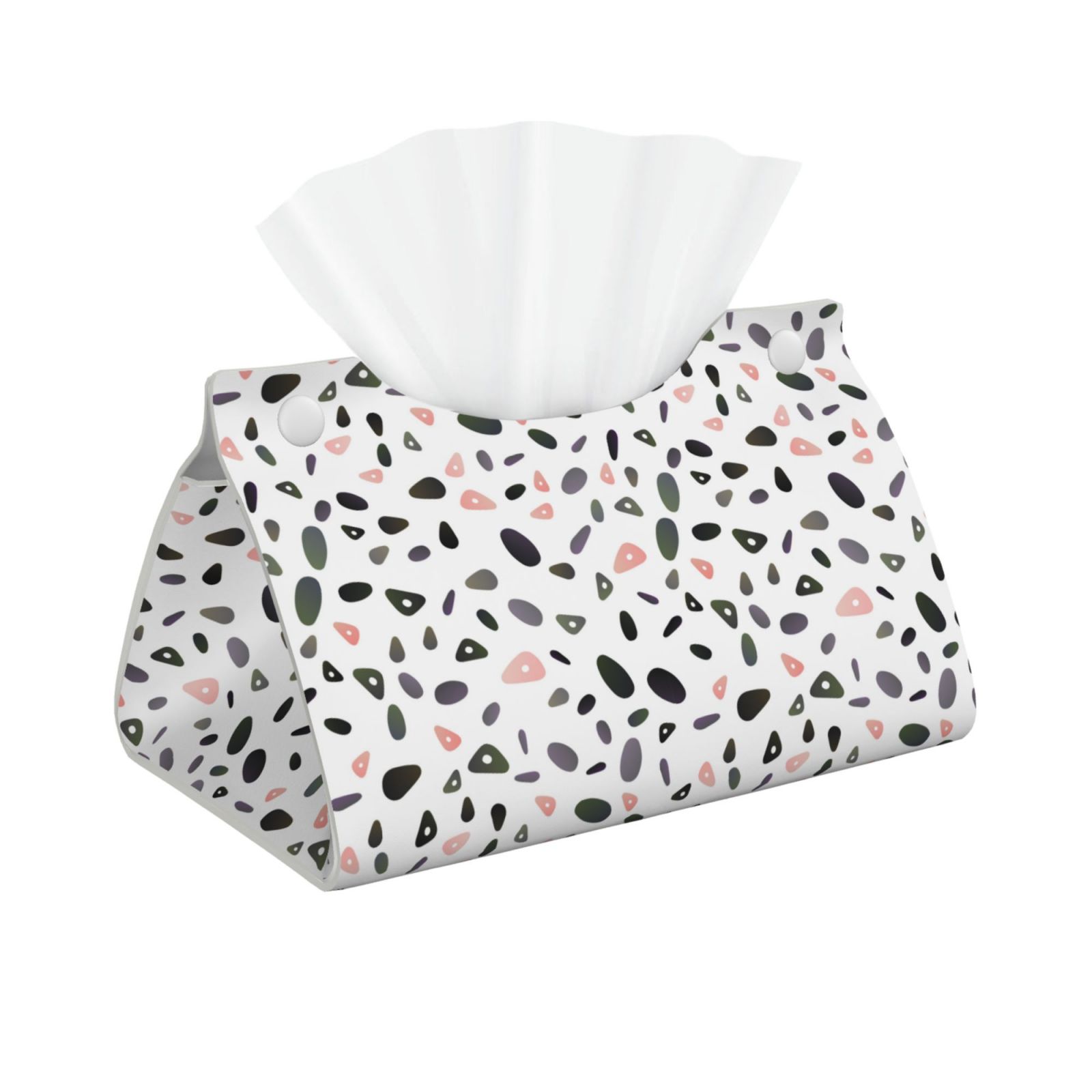 Leather Tissue Box Cover - polygonal circles pattern Long PVC Tissue ...