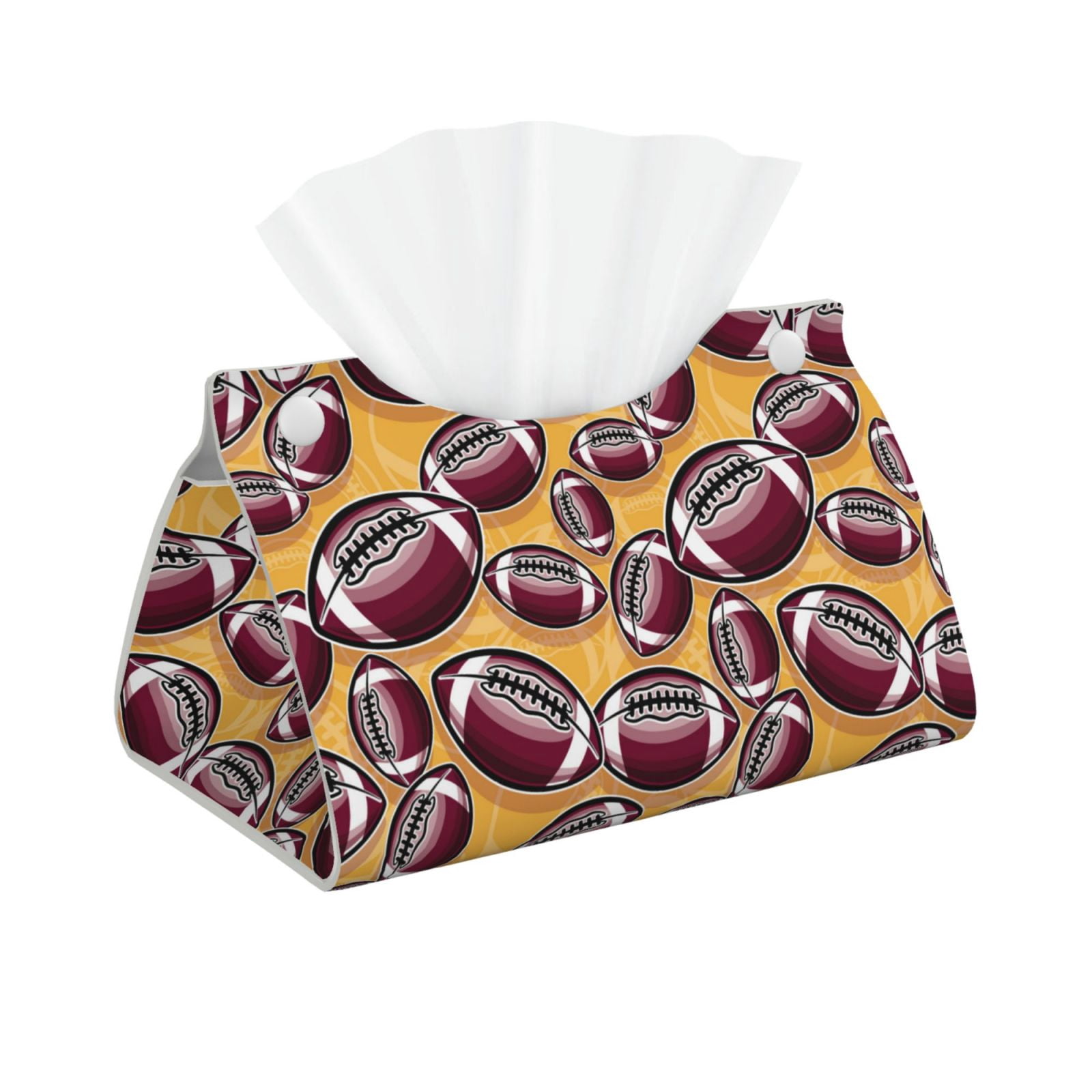 Leather Tissue Box Cover - purple American football orange Long PVC ...