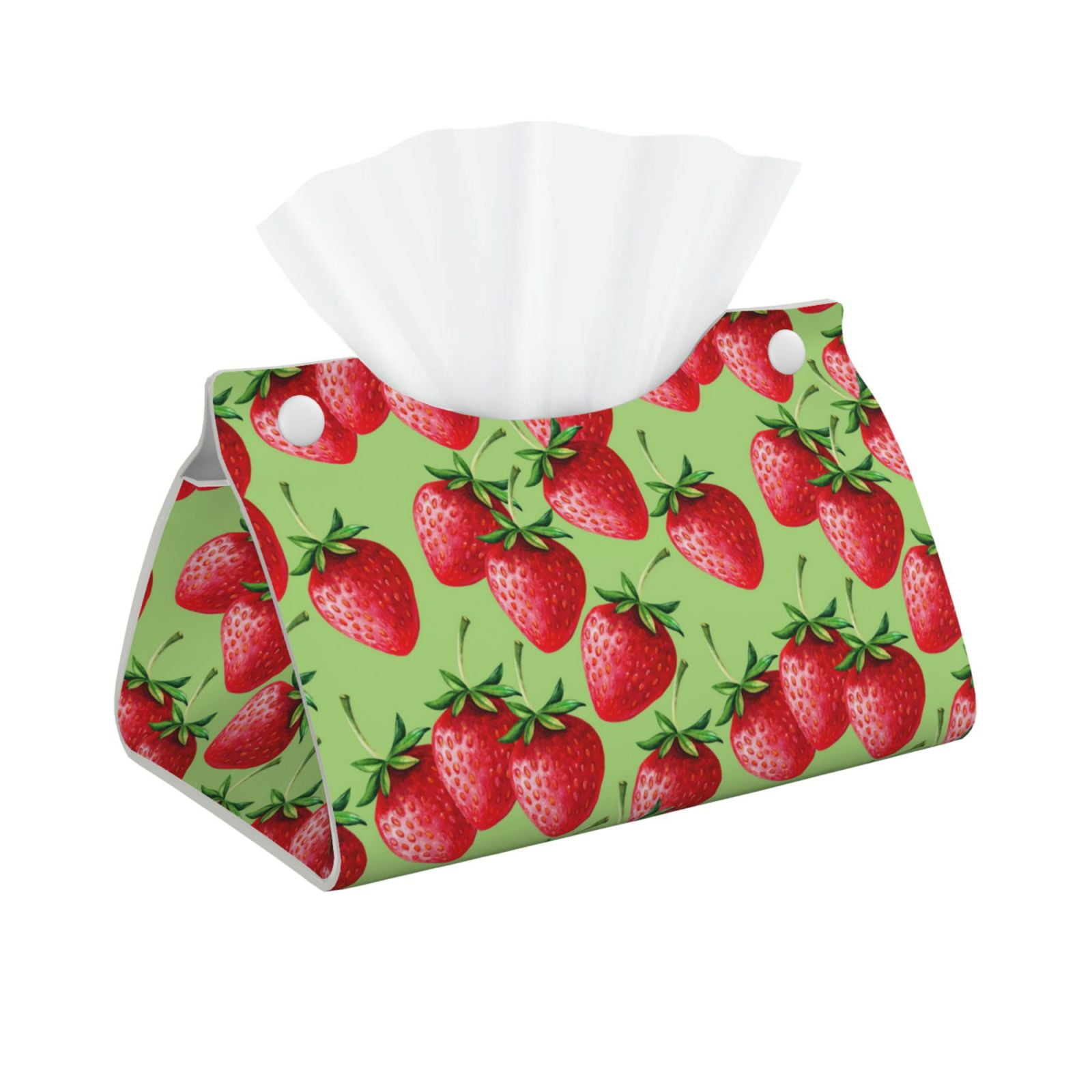 Leather Tissue Box Cover - strawberry cute Long PVC Tissue Box Holder ...