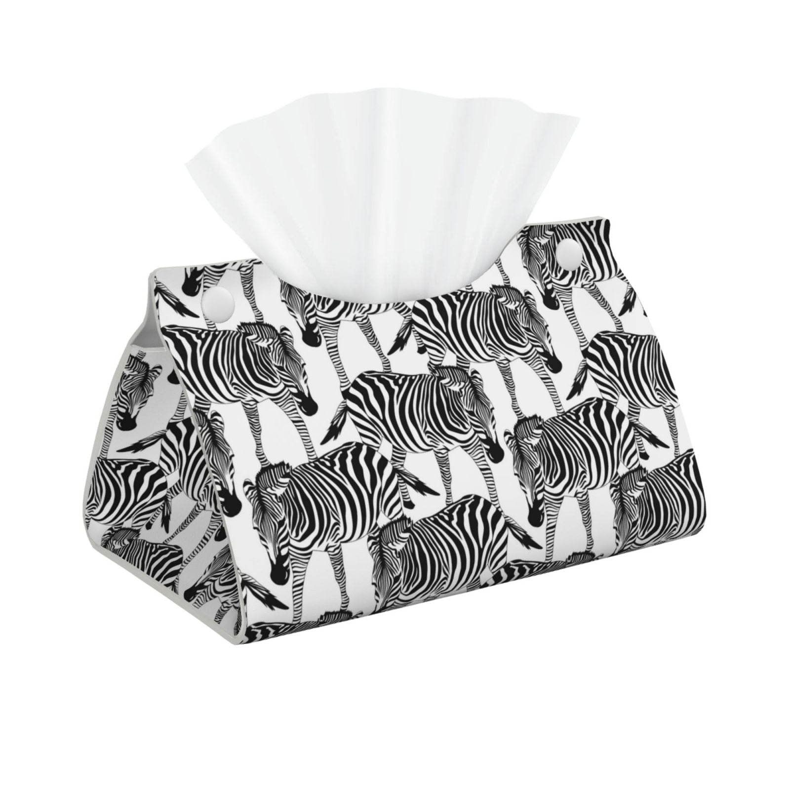 Leather Tissue Box Cover - trendy Zebra cool black white Long PVC ...