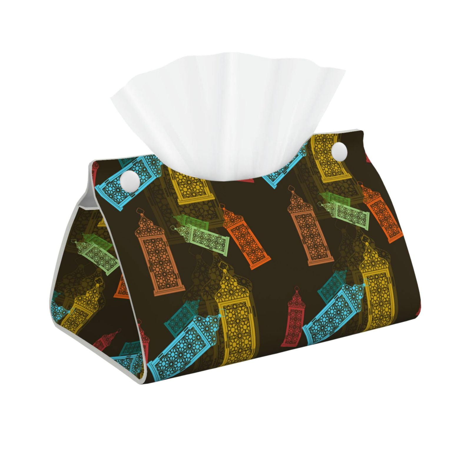 Leather Tissue Box Cover - vintage Light Bulb Pattern a Long PVC Tissue ...