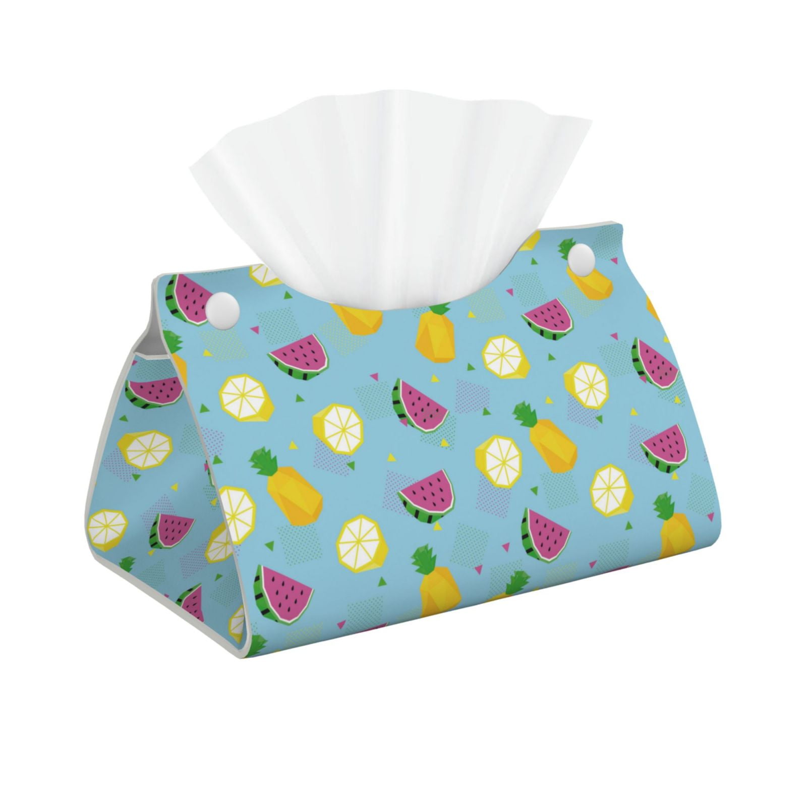 Leather Tissue Box Cover - watermelon pineapple Long PVC Tissue Box ...