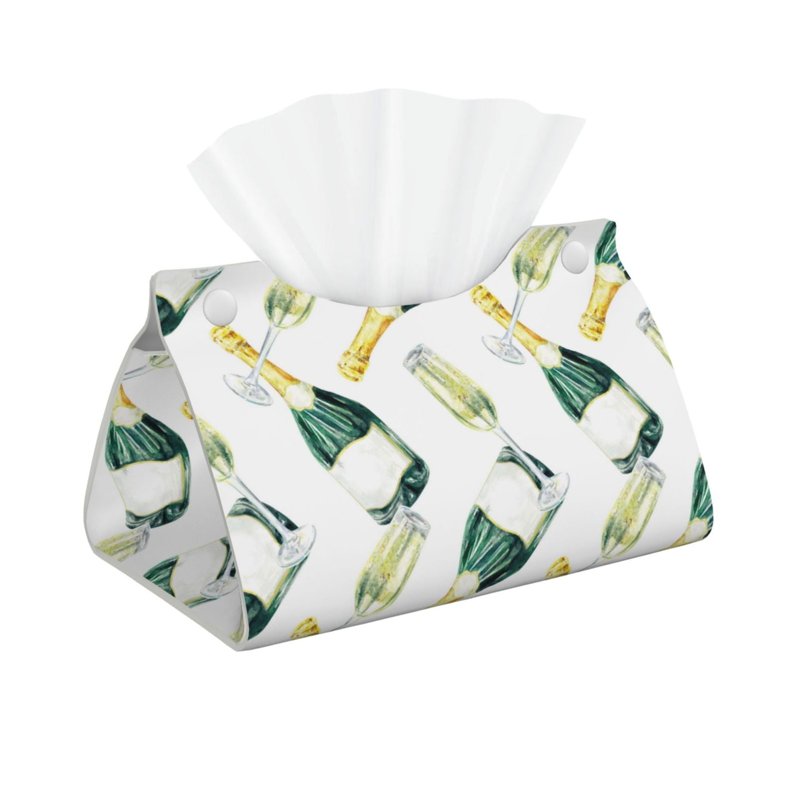 Leather Tissue Box Cover - wine bottle pattern Long PVC Tissue Box ...