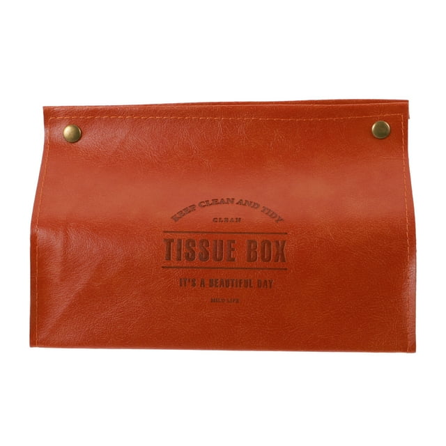 Leather Tissue Box Remote Control Holder Container Paper Cover Case ...