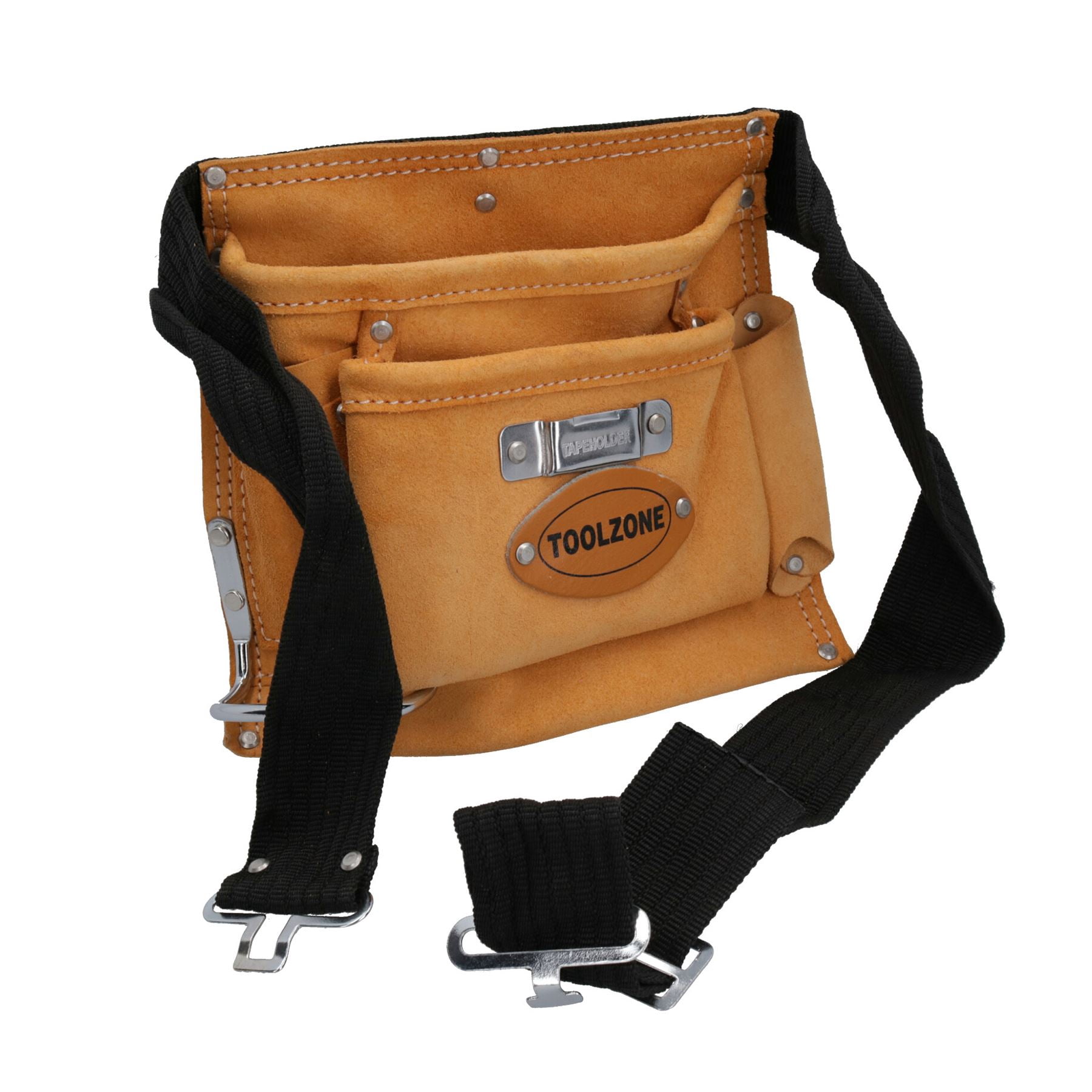 Leather Toll Belt Roll Pouch Holder with Adjustable Web Belt Buckle ...