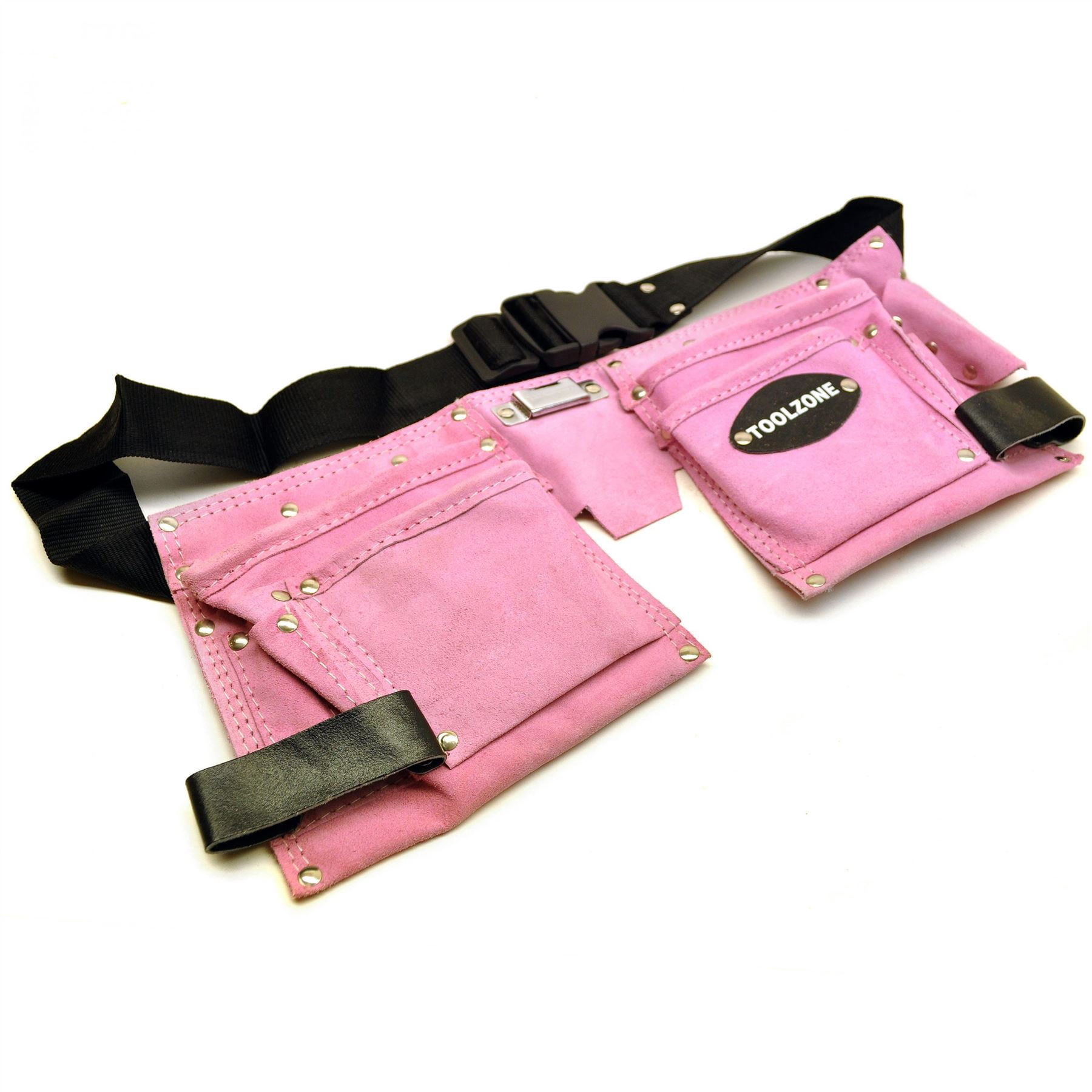 Leather Tool Belt / Storage Pouch PINK LADIES Tool Bag / Roll Mat ...