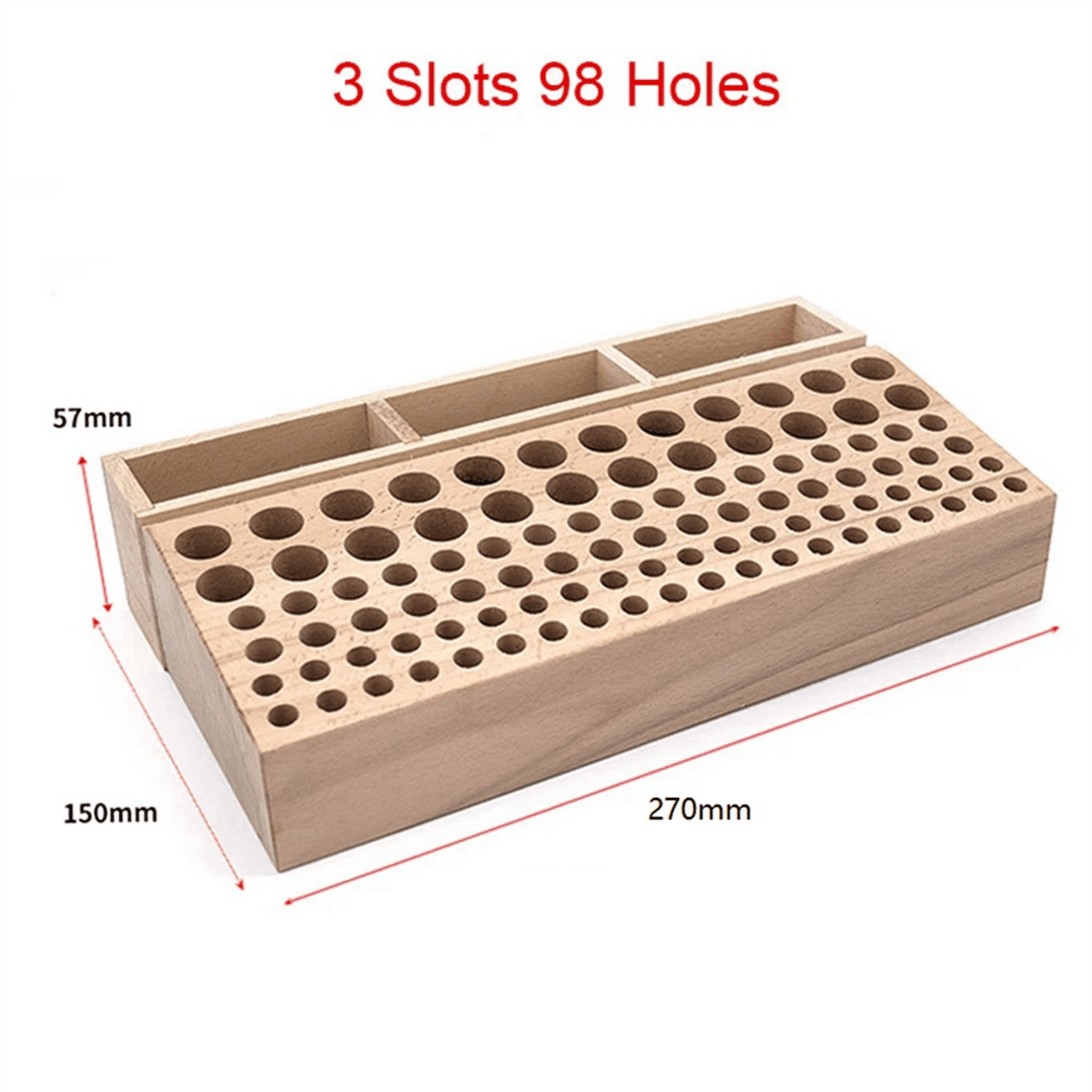 Leather Tools 98-Hole Slotted Beech Tool Rack Leather Leather Carving ...