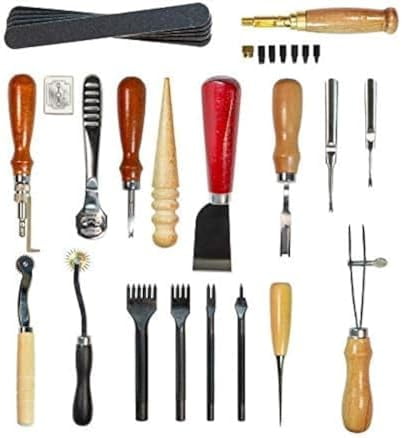 Leather Tools Kit Stitching Punch Sewing Carft DIY Tool Carving Craft ...