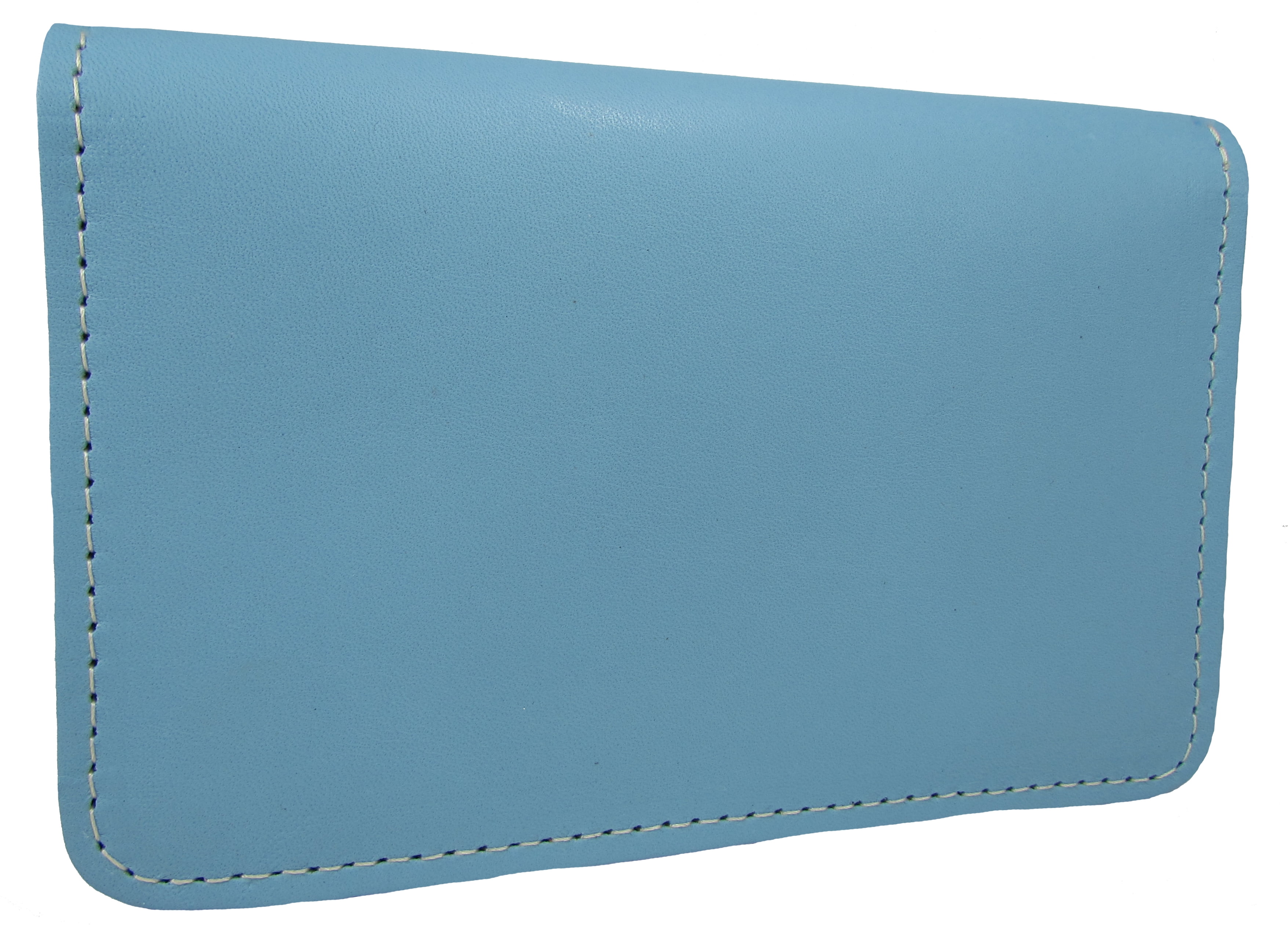 Leather Top Stub Checkbook Cover, Baby Blue - Walmart.com