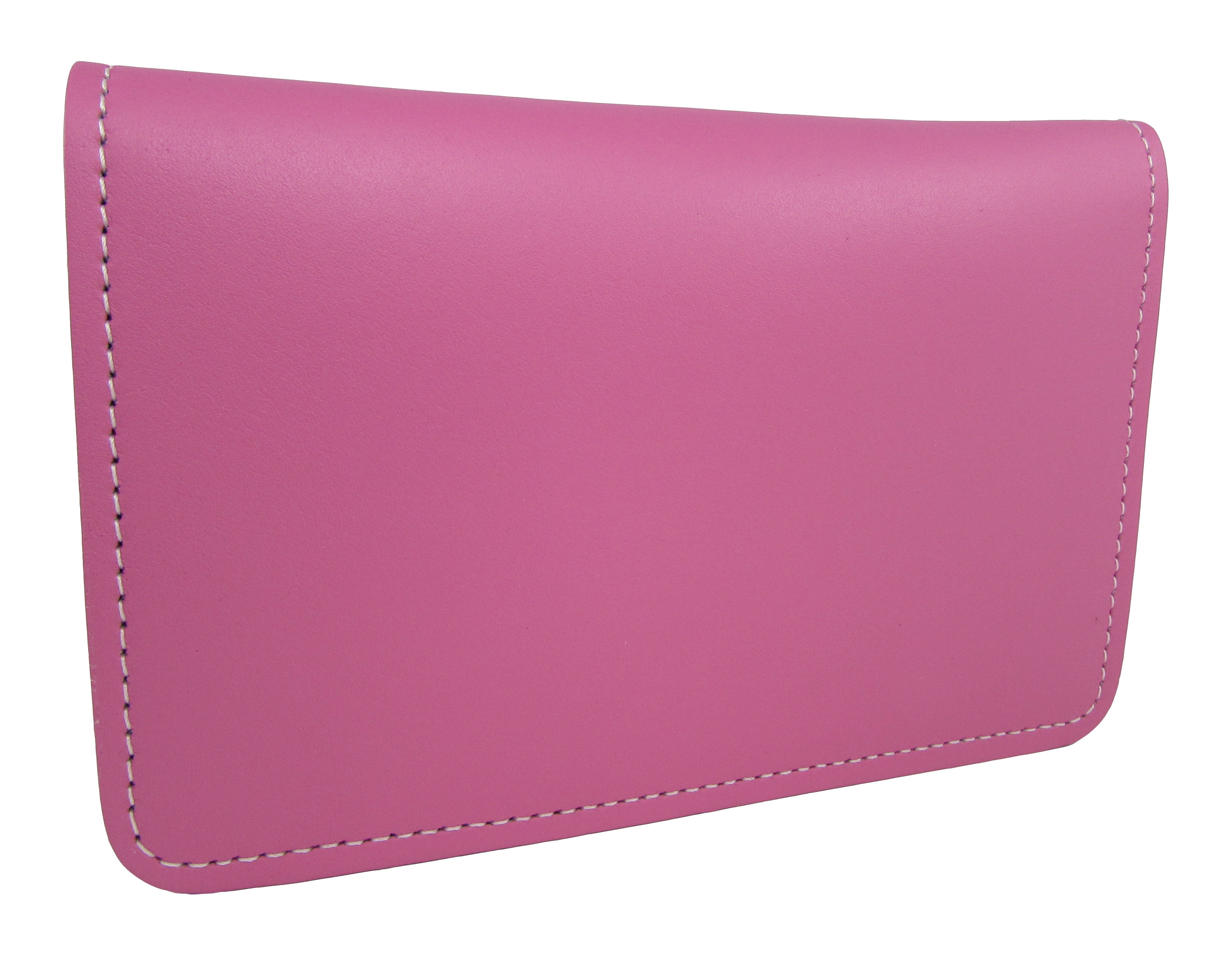 Leather Top Stub Checkbook Cover, Pink - Walmart.com