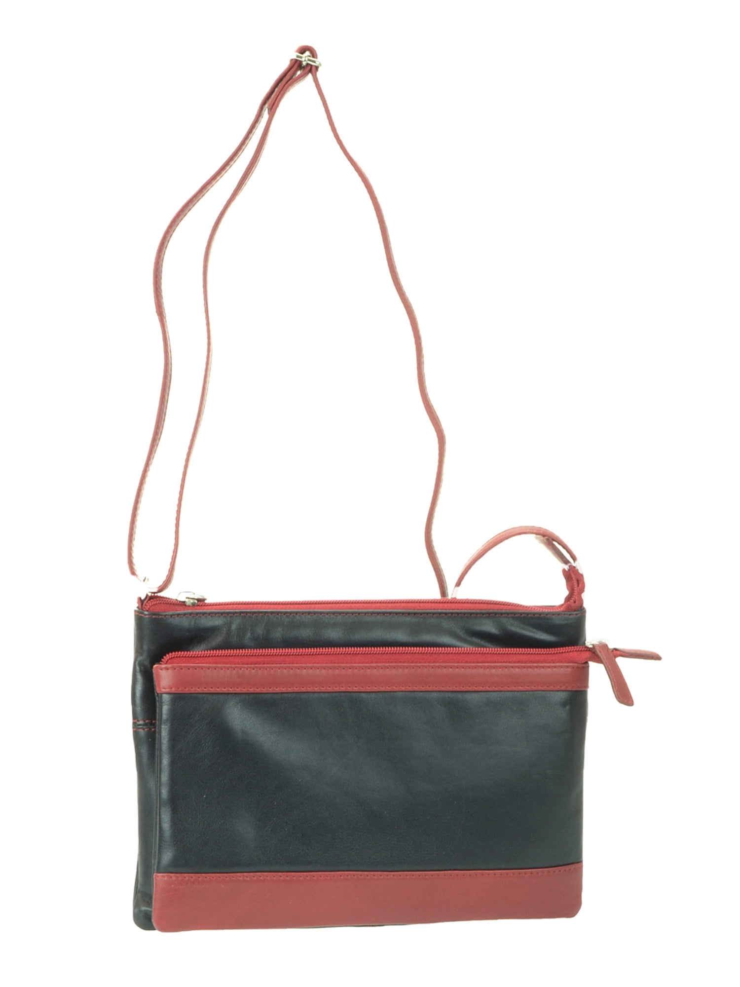Leather Top zip crossbody bag - Walmart.com