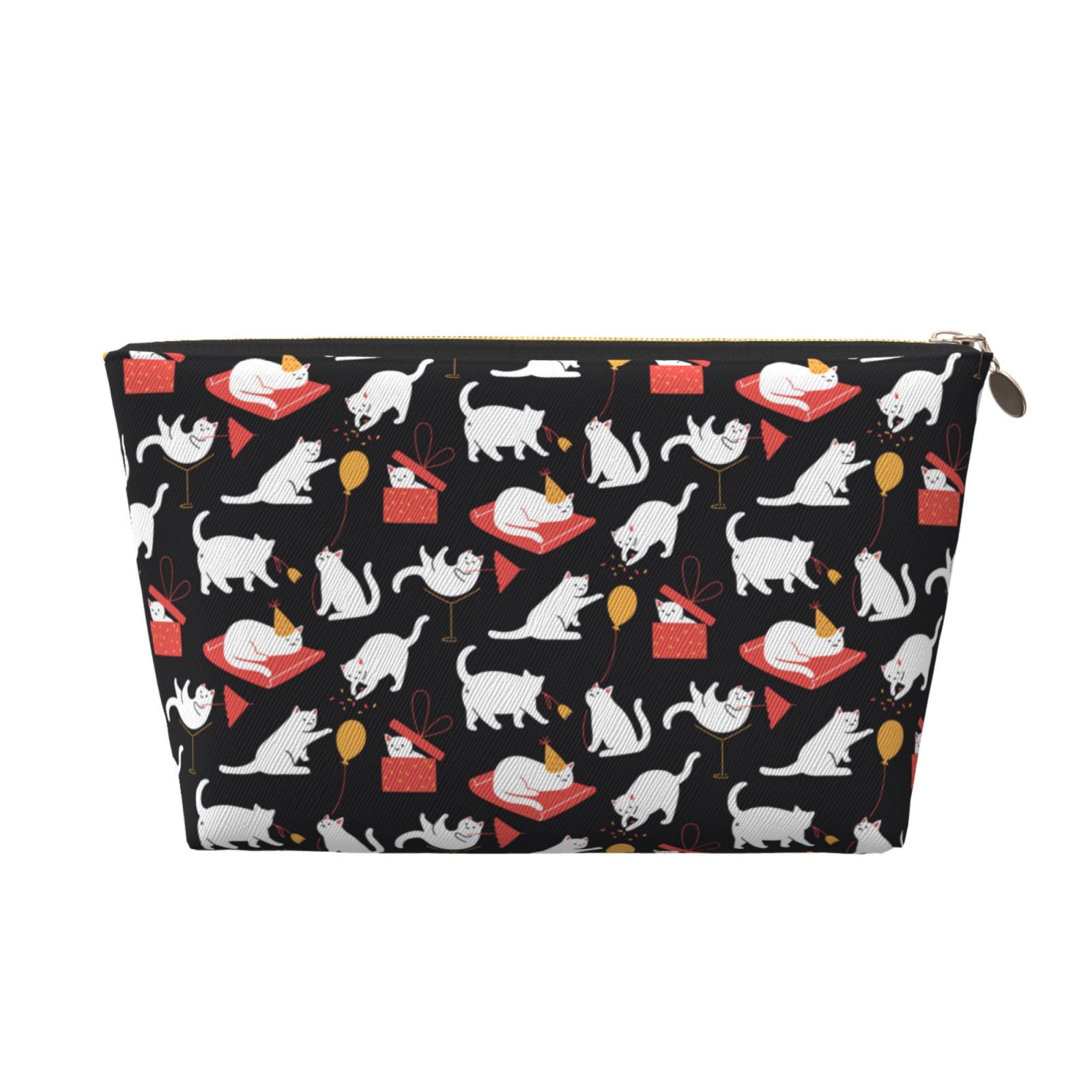 Leather Travel Toiletry Bag for Women and Men Hand Drawn Cartoon Gift ...