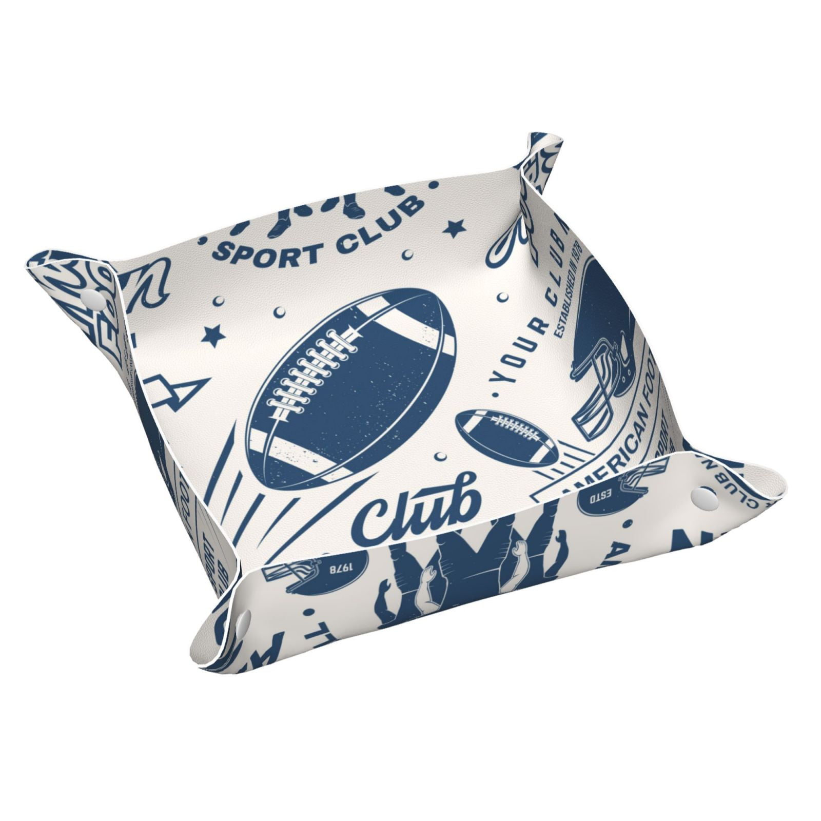 Leather Tray Stain Proof Waterproof Portable Tray 9.8×2in Bedside Table ...