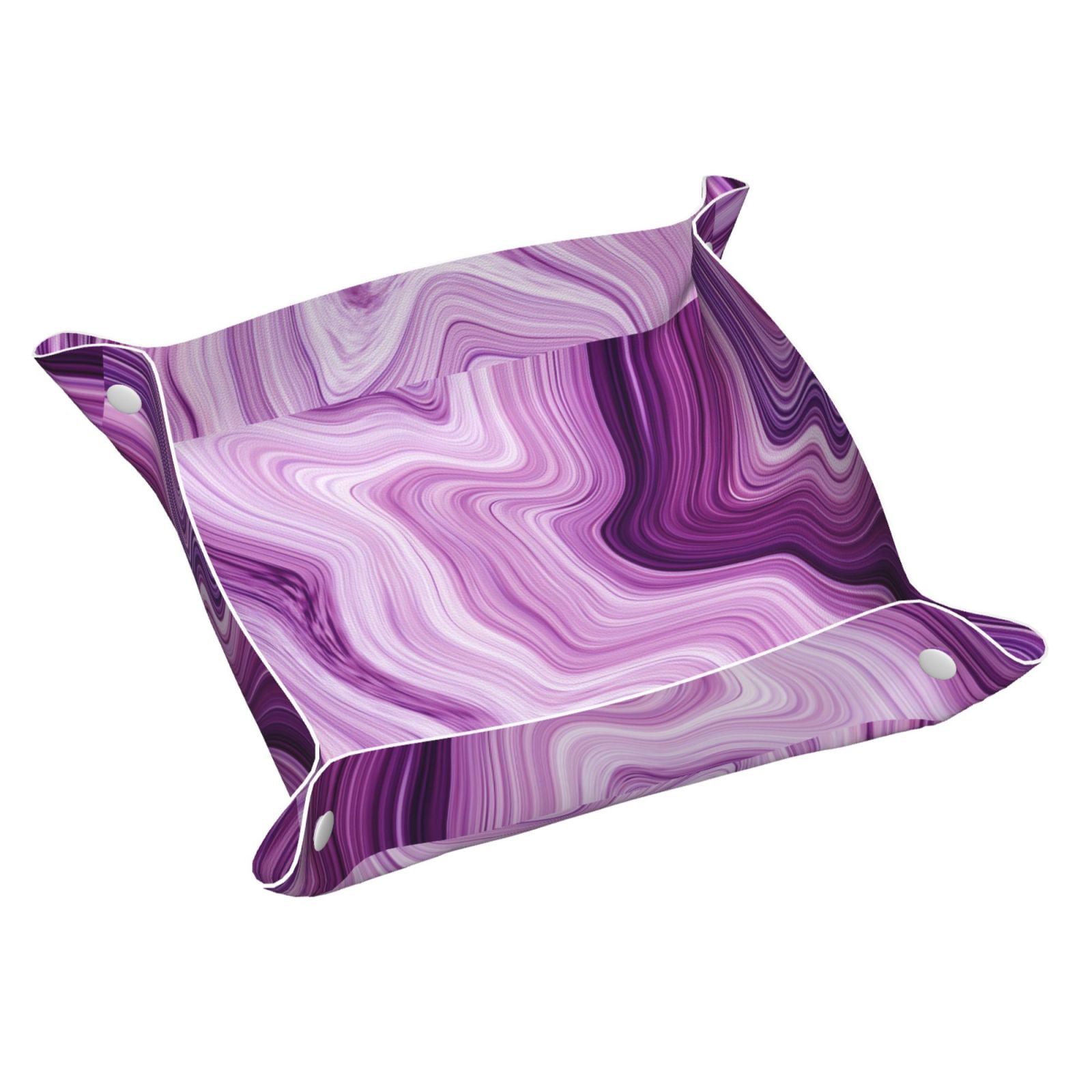 Leather Tray Stain Proof Waterproof Portable Tray 9.8×2in Bedside Table ...