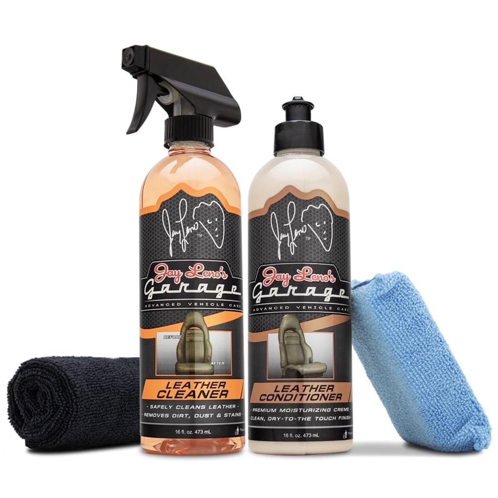 Jay Leno's Garage 4-Piece Leather Treatment Kit - Clean, Protect ...