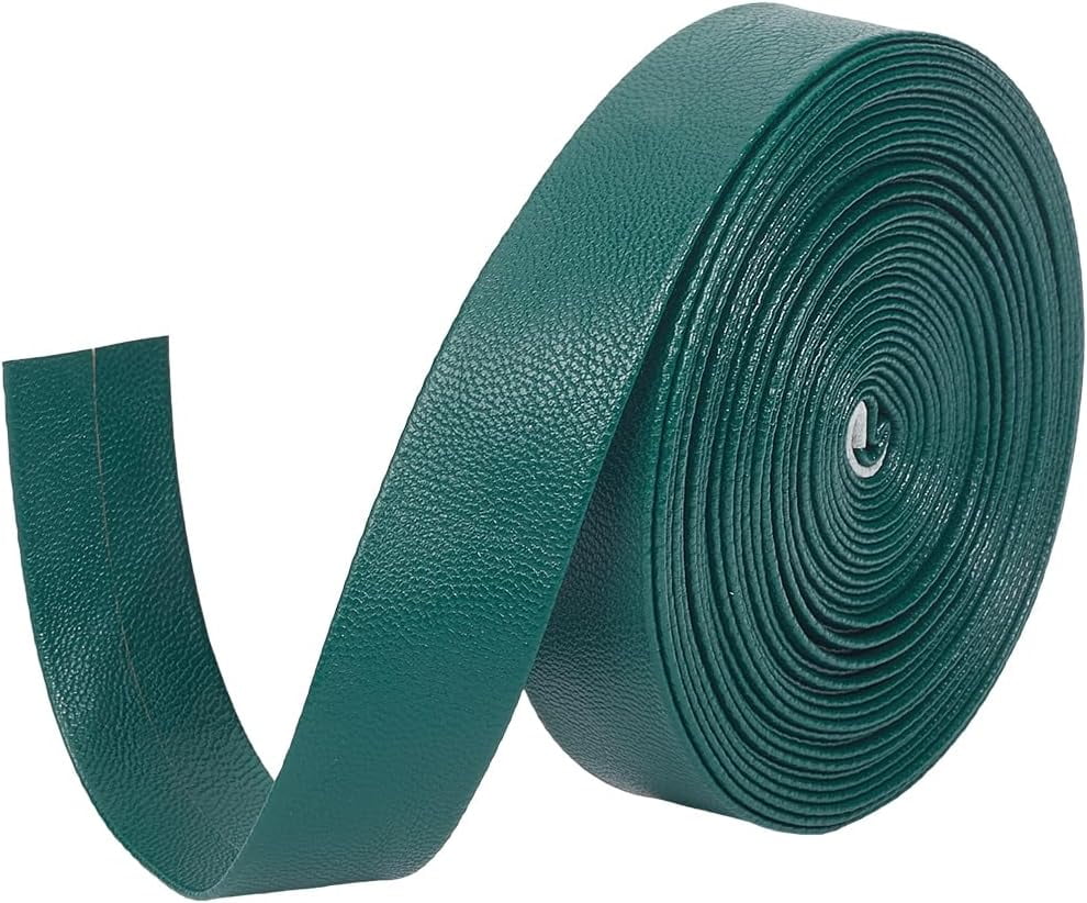 Leather Trimming Tape 5m x 20mm Faux Leather Strap 1mm Thick Foldover ...