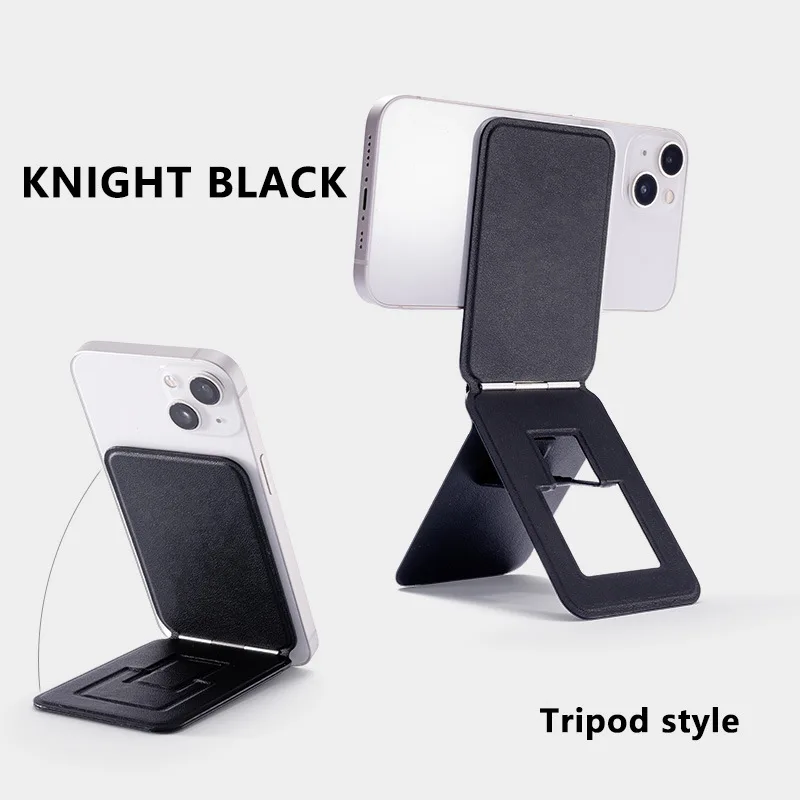Leather Tripod Magnetic Phone Holder for iPhone 16 15 14 13 12 11 Pro ...