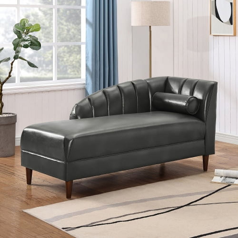 ARCTICSCORPION Indoor Velvet Chaise Lounge, Right Arm Facing, Rubber ...