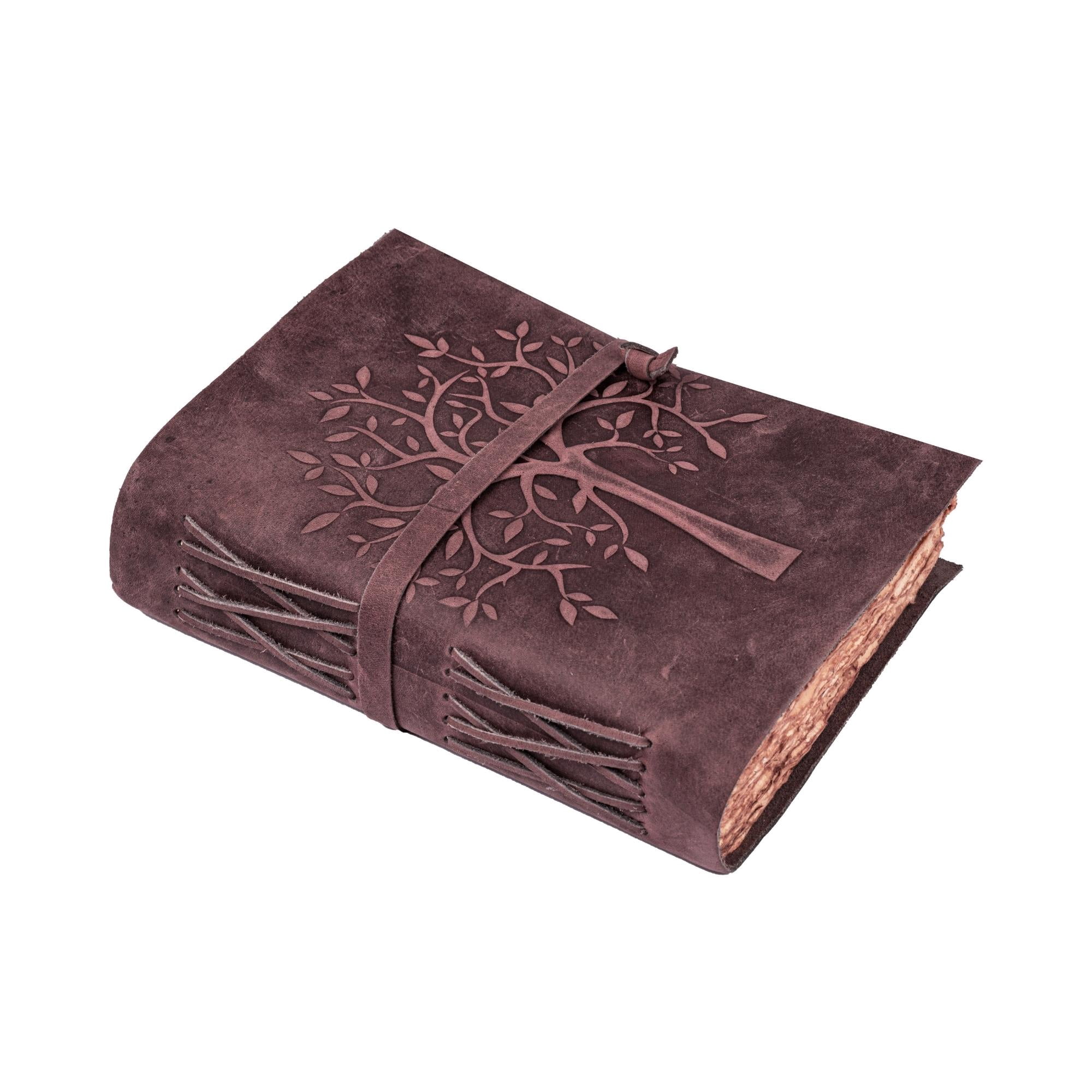 Leather Village Tree of Life Journal –Vintage Bound Diary for Men and ...