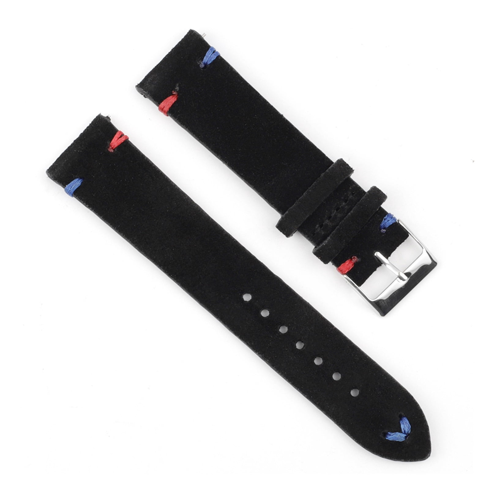 Leather Vintage Watch Band 18mm 20mm 22mm 24mm Royal Blue Watch Strap ...