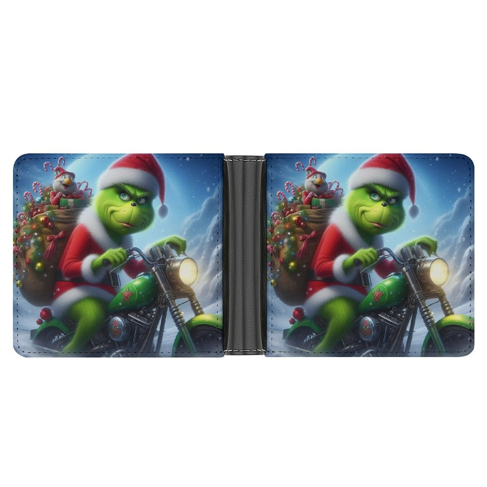 Leather Wallet Cute Kawaii Anime Cool Cartoon Grinch Fun Purse Credit ...