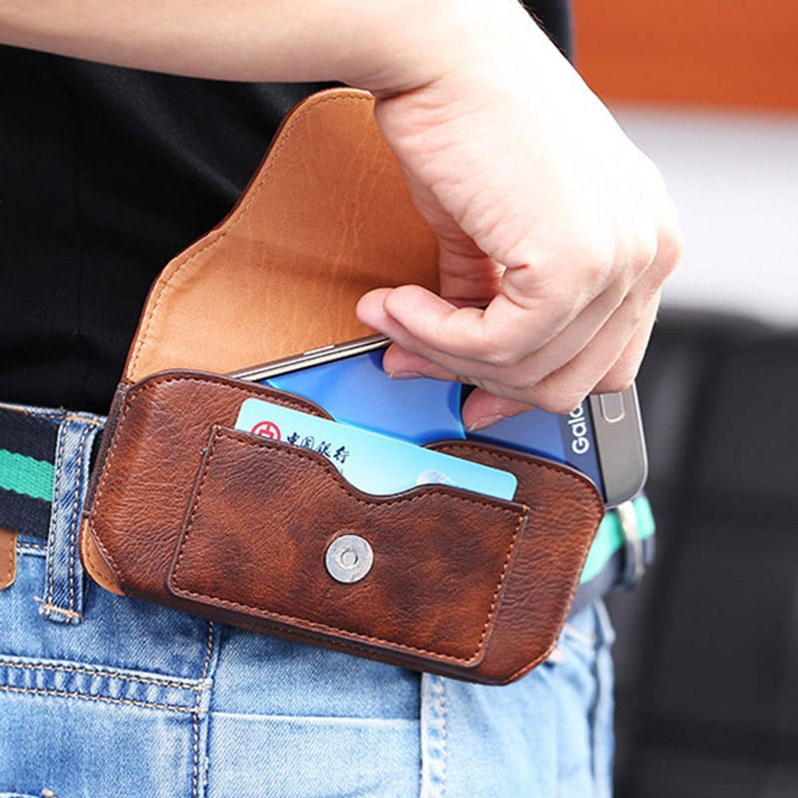 Leather Wallet Phone Belt Clip Case Holder For iPhone 15 14 13 Pro Max ...