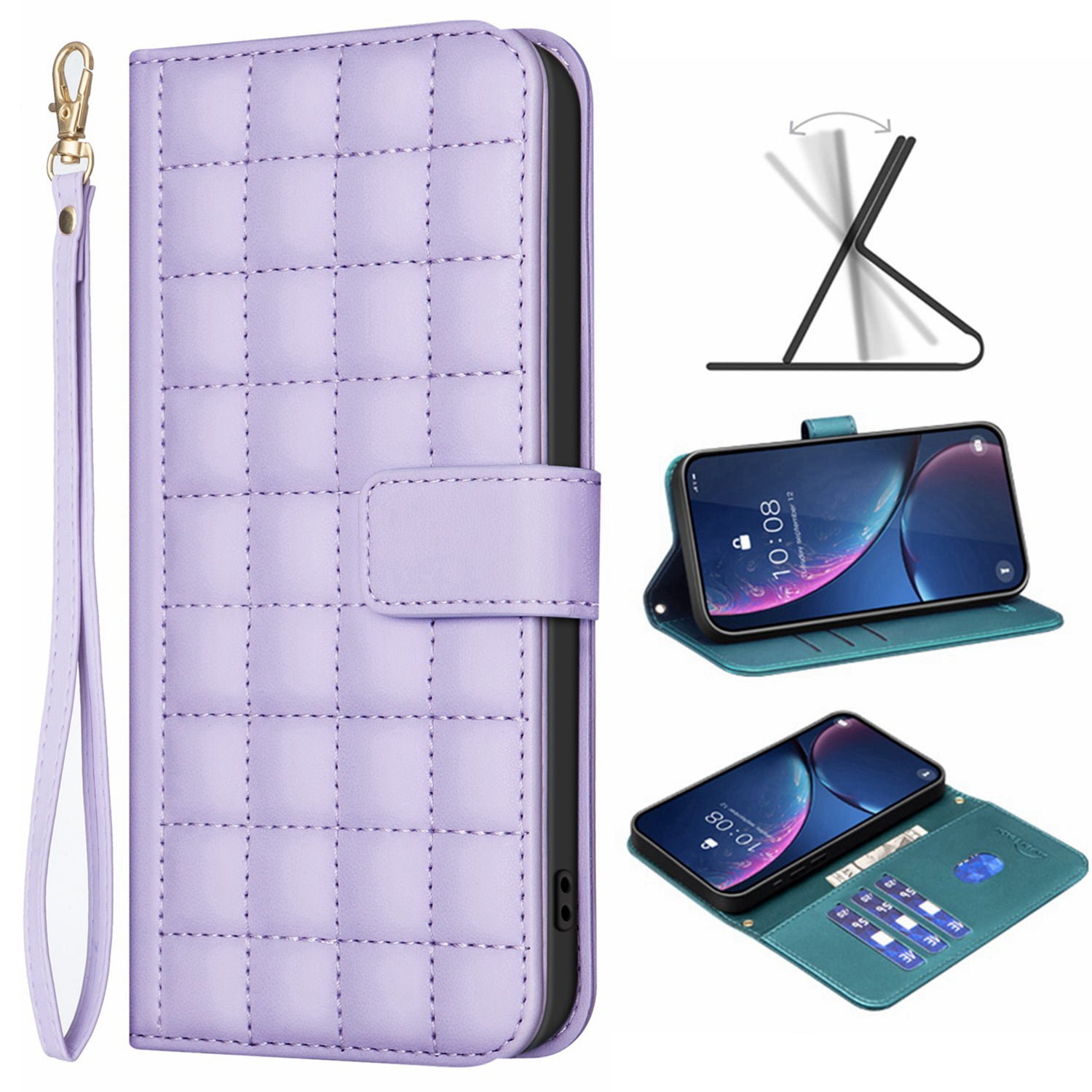 Leather Wallet Phone Case For Motorola G55 G35 G04 G24 E14 G34 G84 G14 ...