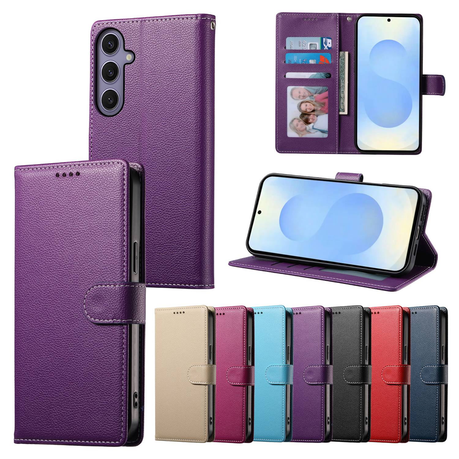 Leather Wallet Phone Case For Samsung Galaxy A56 A36 A26 A16 A06 A55 A35 A25 A15 A05 A05S A54 ...