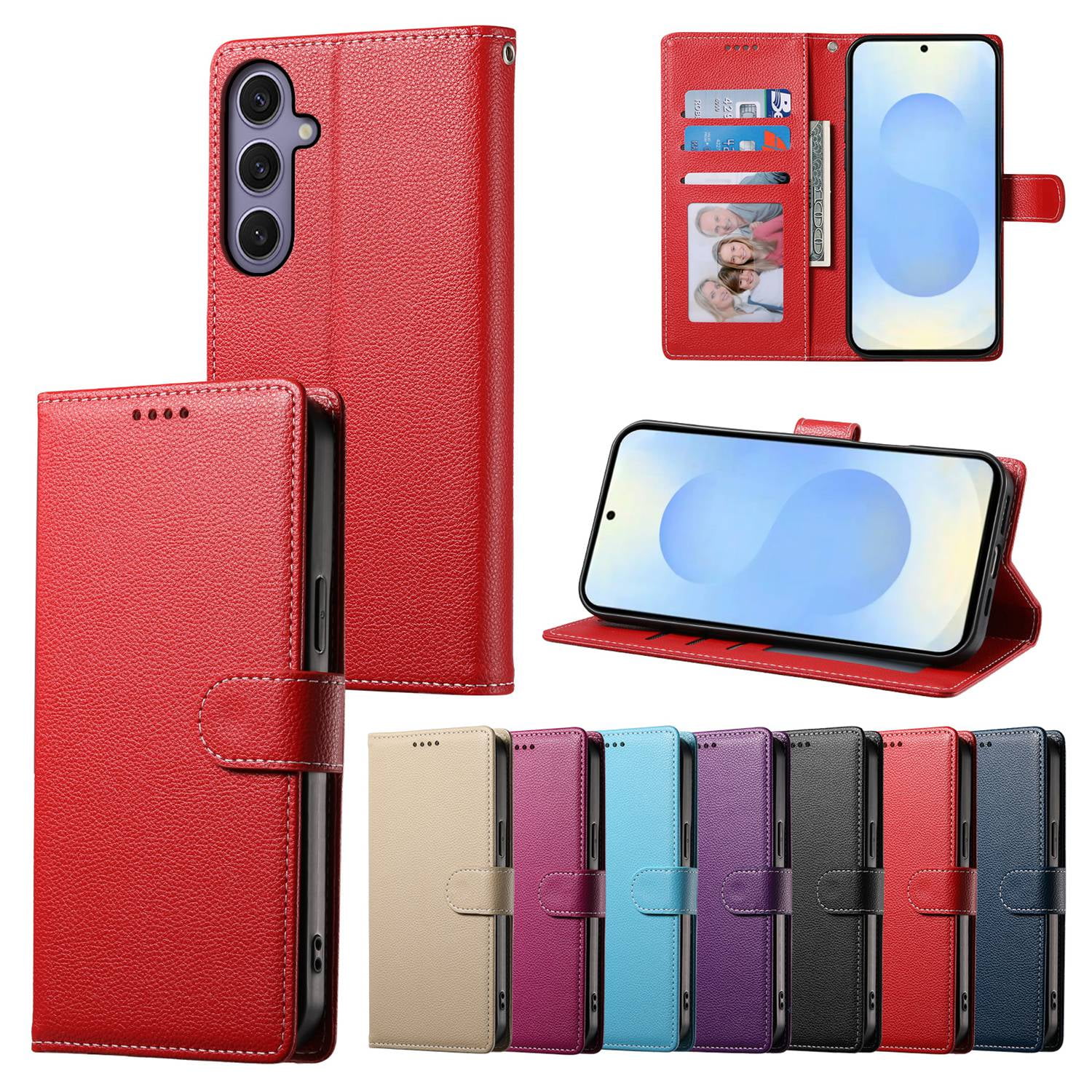 Leather Wallet Phone Case For Samsung Galaxy A56 A36 A26 A16 A06 A55 A35 A25 A15 A05 A05S A54 ...