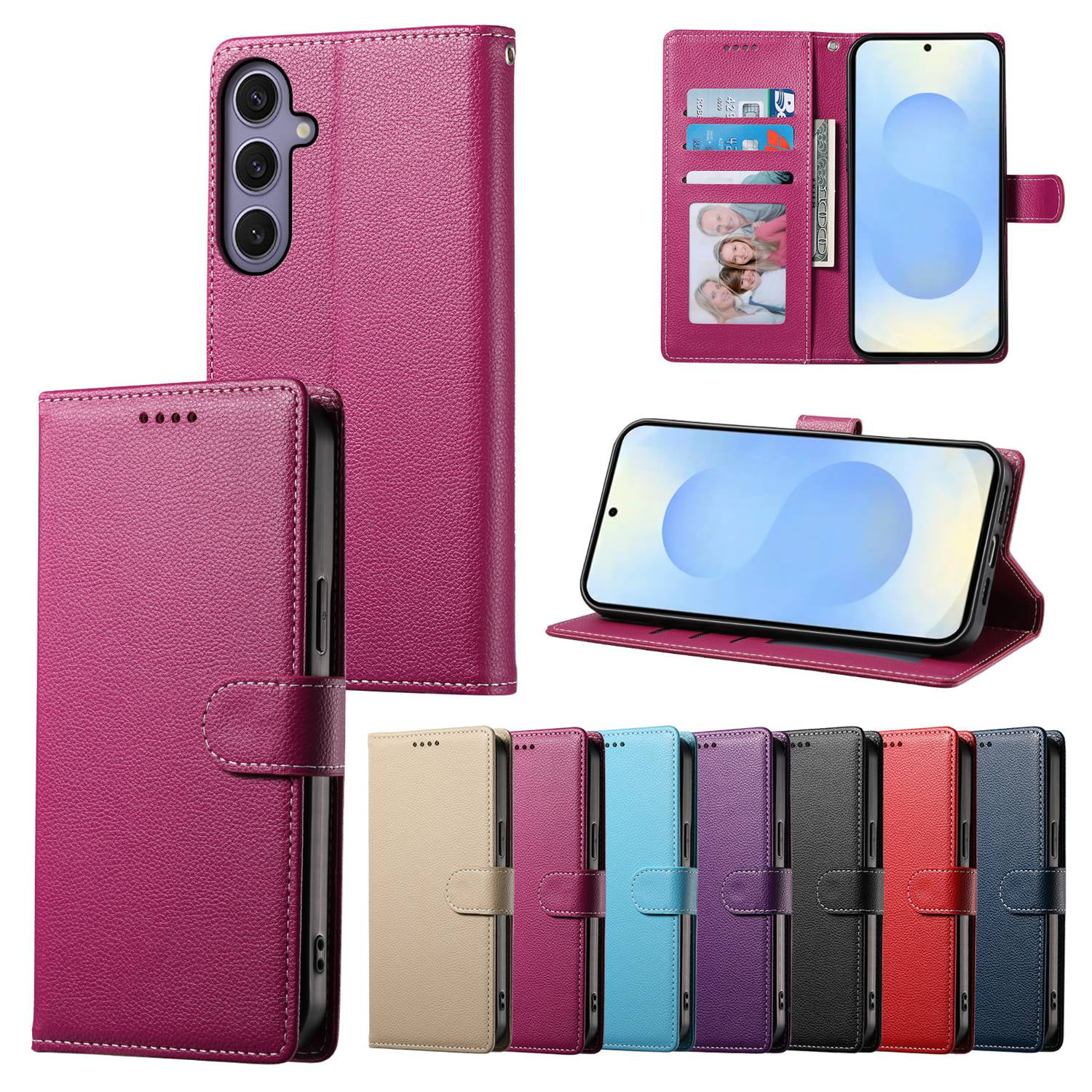 Leather Wallet Phone Case For Samsung Galaxy A56 A36 A26 A16 A06 A55 A35 A25 A15 A05 A05S A54 ...