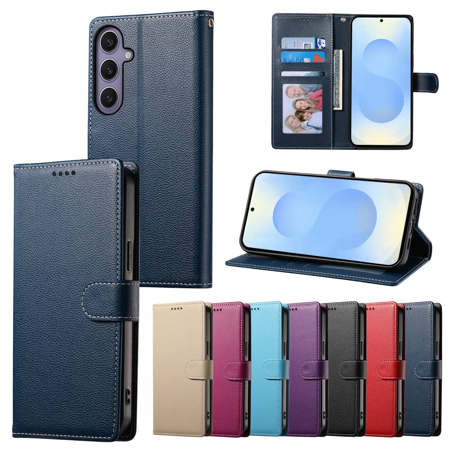 Leather Wallet Phone Case For Samsung Galaxy A56 A36 A26 A16 A06 A55 A35 A25 A15 A05 A05S A54 ...