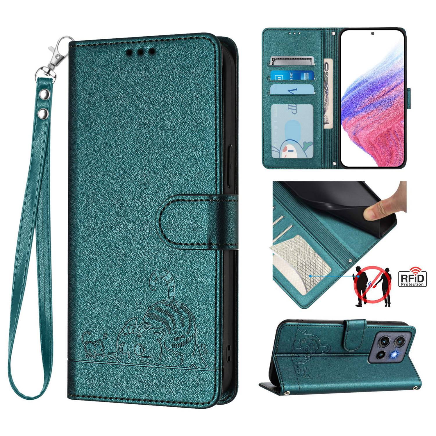 Leather Wallet Phone Case For Moto G 5G 2025 2024 2023 2022 2021 G200 Edge 5G 2024 50 Pro Neo ...