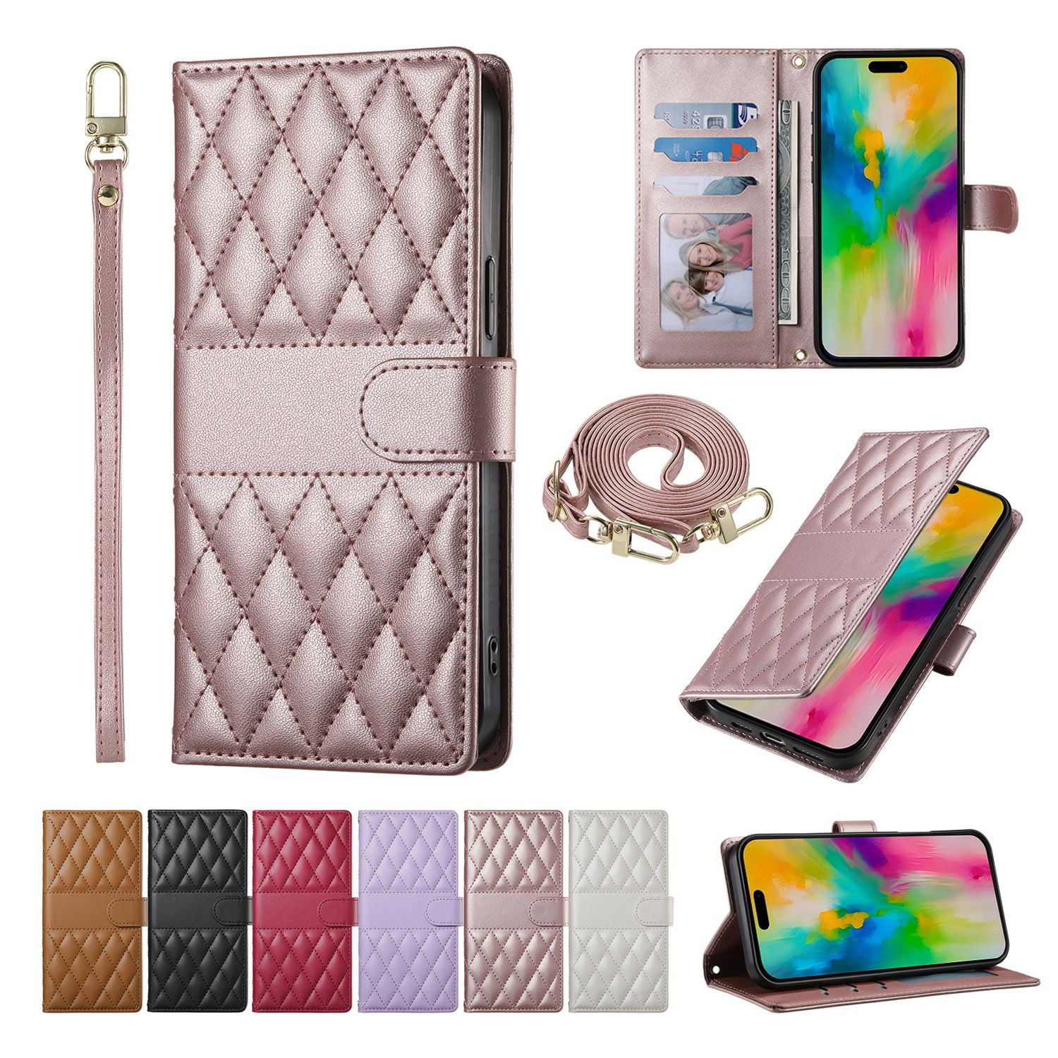 Leather Wallet Phone Case For Samsung S25 Ultra S25Plus S25 Edge S24 ...