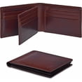 Leather Wallet for Men - Bifold Wallets with 9 Credit Cards 1 ID Window ...