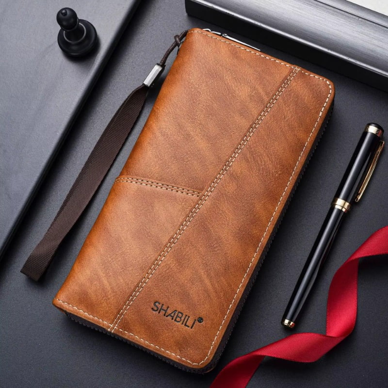 Leather Wallets Men's Long New Hot Men Design Causal Purses Male ...
