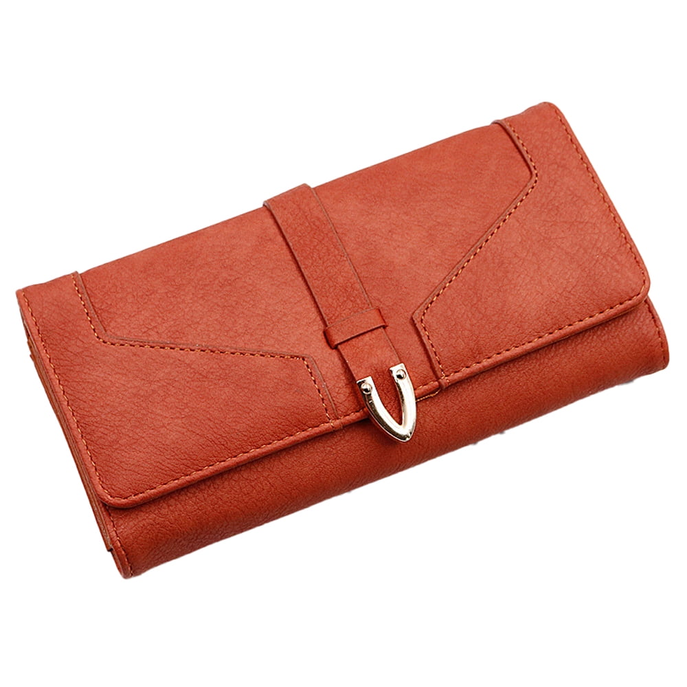 Leather Wallets for Women - RFID Blocking Checkbook Wallet with Credit ...