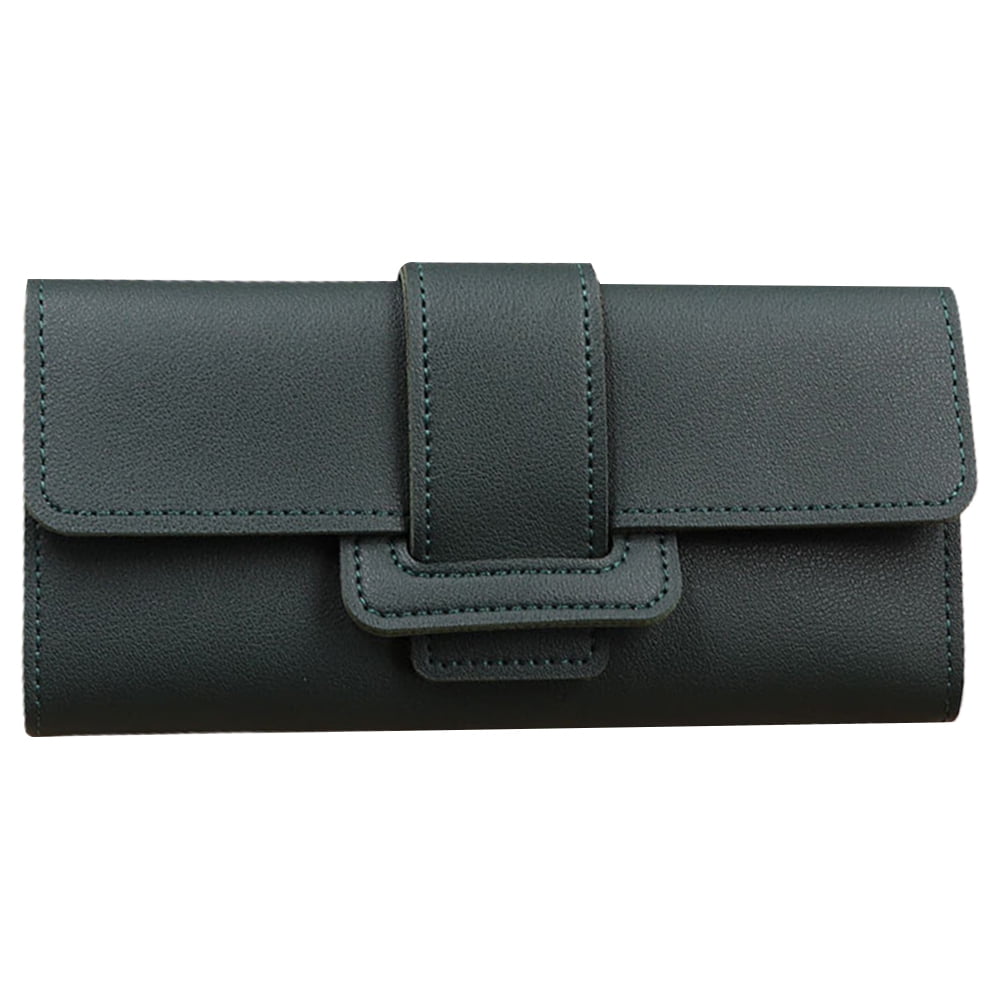 Leather Wallets for Women - RFID Blocking Checkbook Wallet with Credit ...