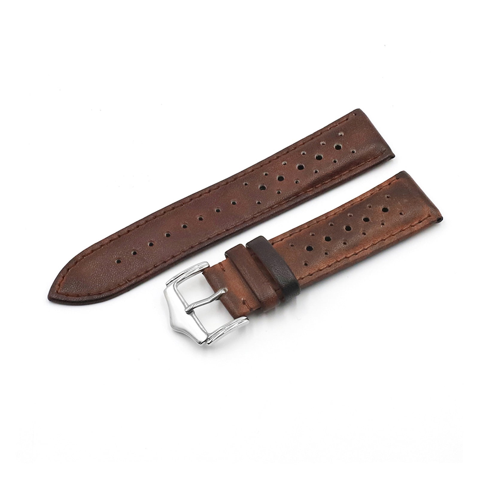 Leather Watch Band Strap 20mm 22mm 24mm Porous Breathable Handmade ...